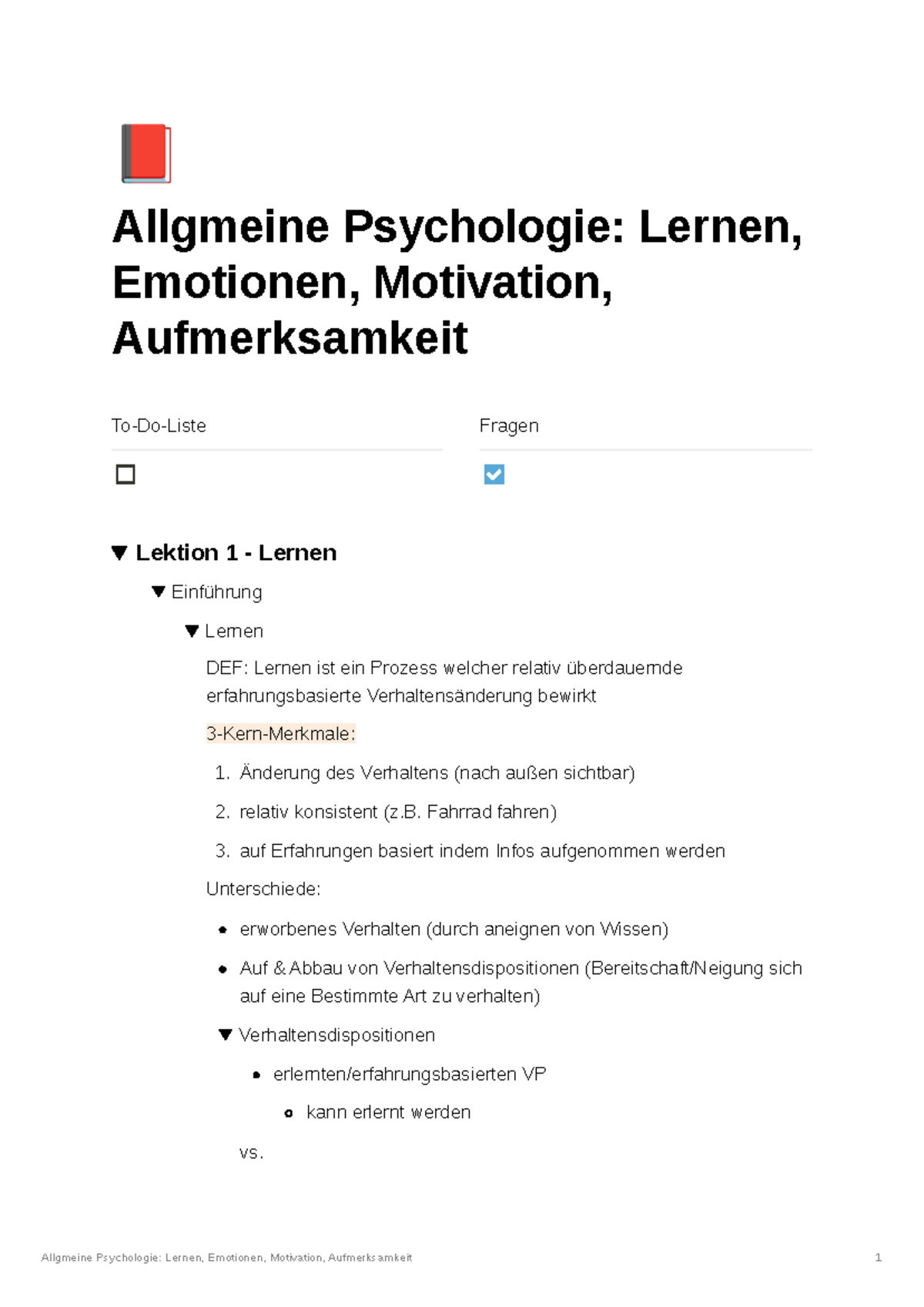 Allgmeine Psychologie Lernen, Emotionen, Motivatio dfd383b4bf604877973 a7cbf7c2b0efc - 📕 ...
