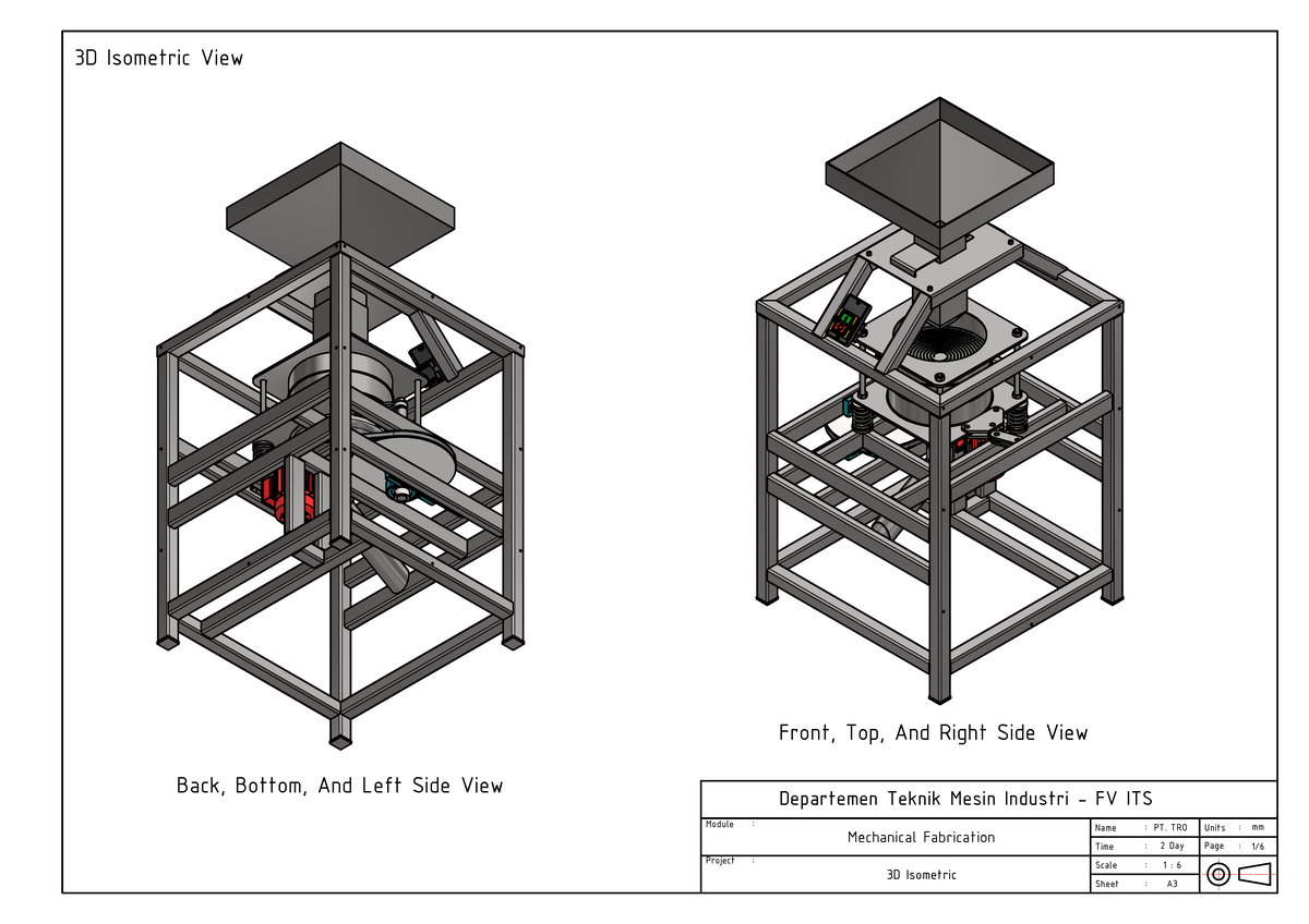 Inventor Working Drawings Sieving Machine - Departemen Teknik Mesin ...