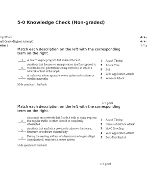 CYB 260 6-0 Knowledge Check (Non-graded) - 6-0 Knowledge Check (Non ...