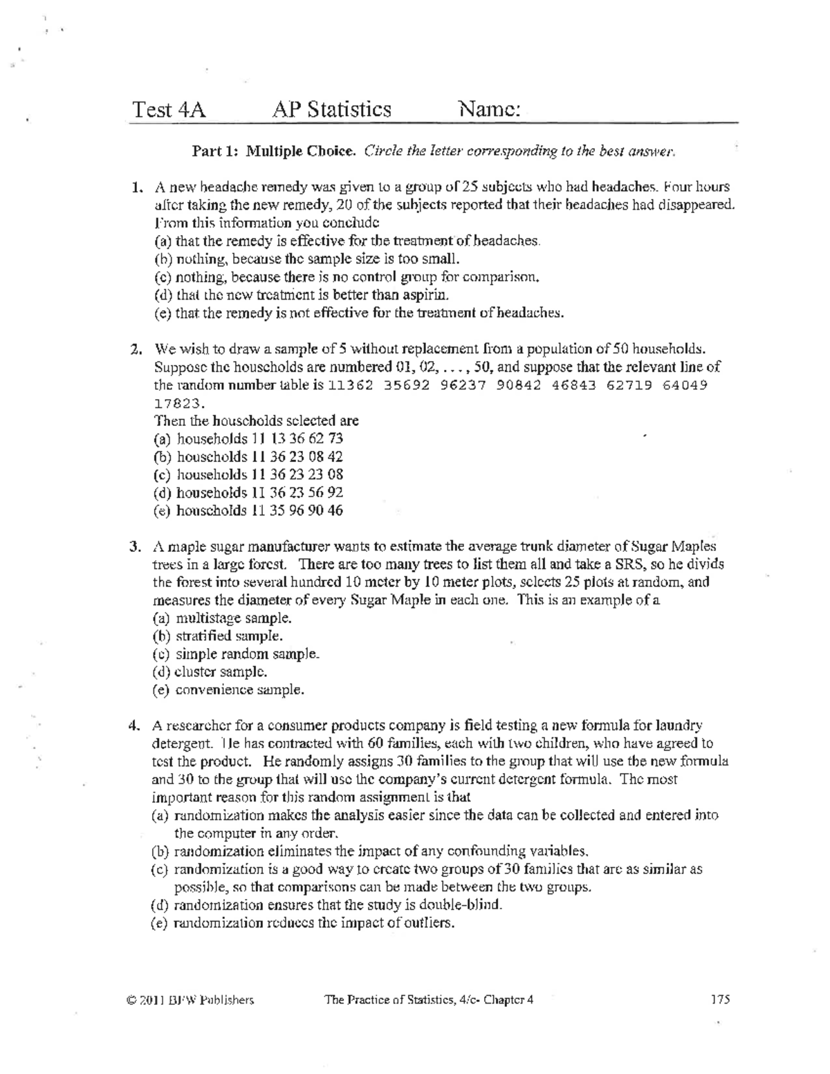 Unit 4 Alternate Test A - Hello - Economics - Studeersnel