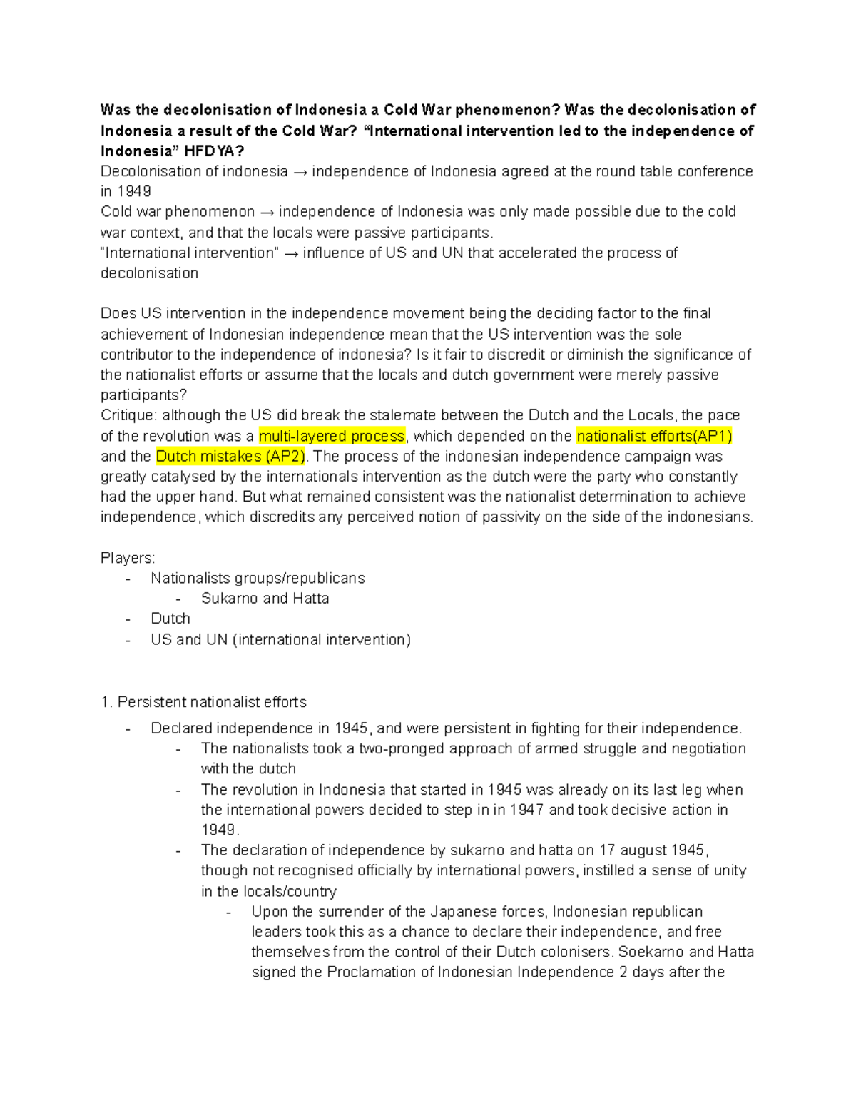 summary of decolonisation of indonesia - Was the decolonisation of ...