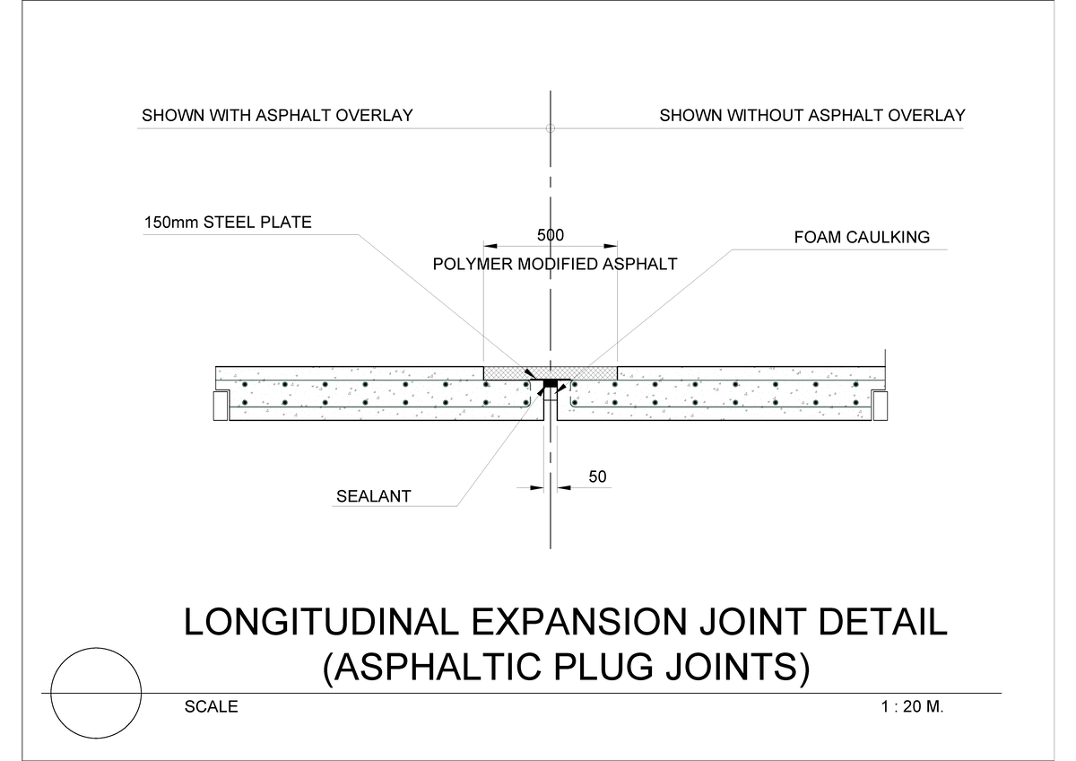 Plug joint detail - Civil Engineering - 500 50 POLYMER MODIFIED ASPHALT ...