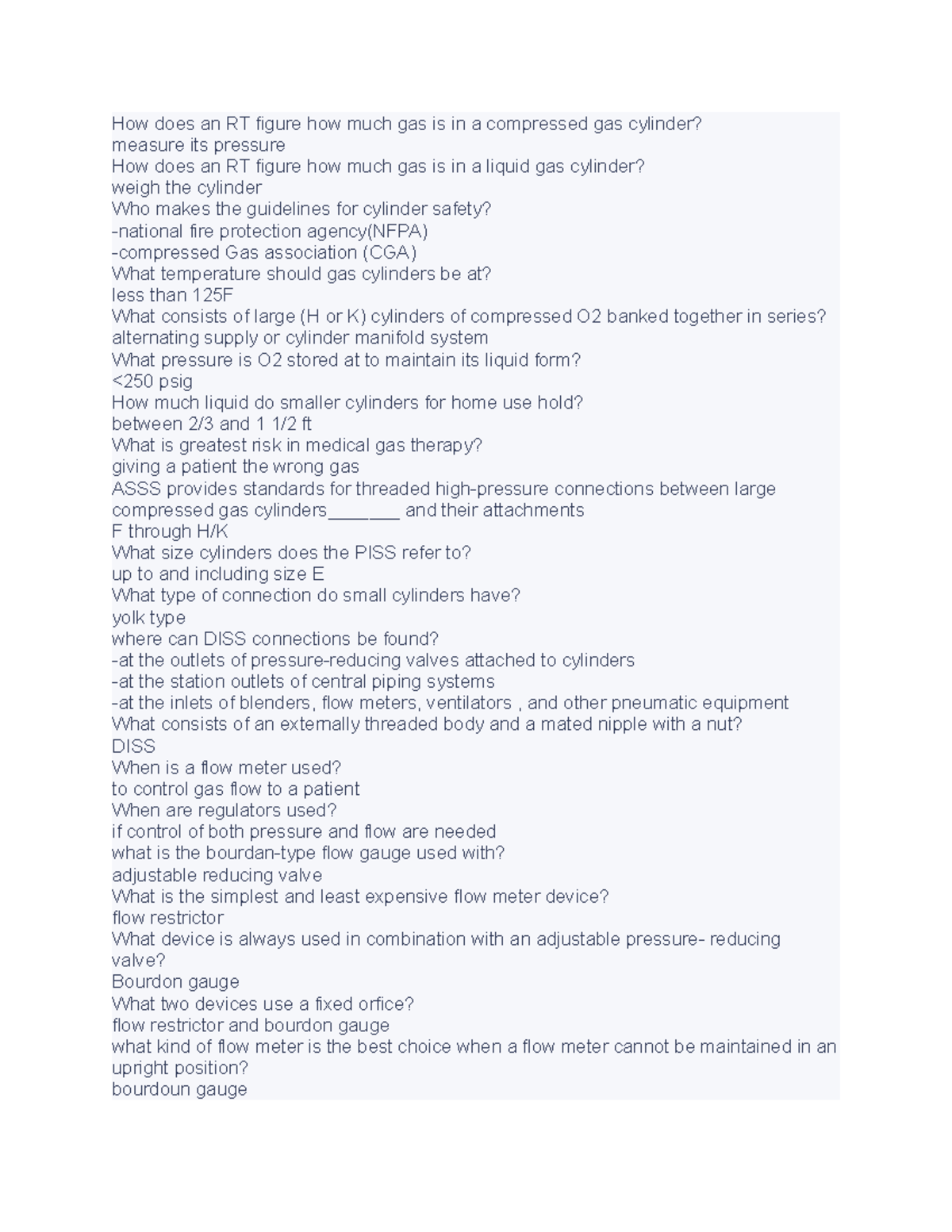 Rct set 5 - Lecture notes for RCT II - How does an RT figure how much ...