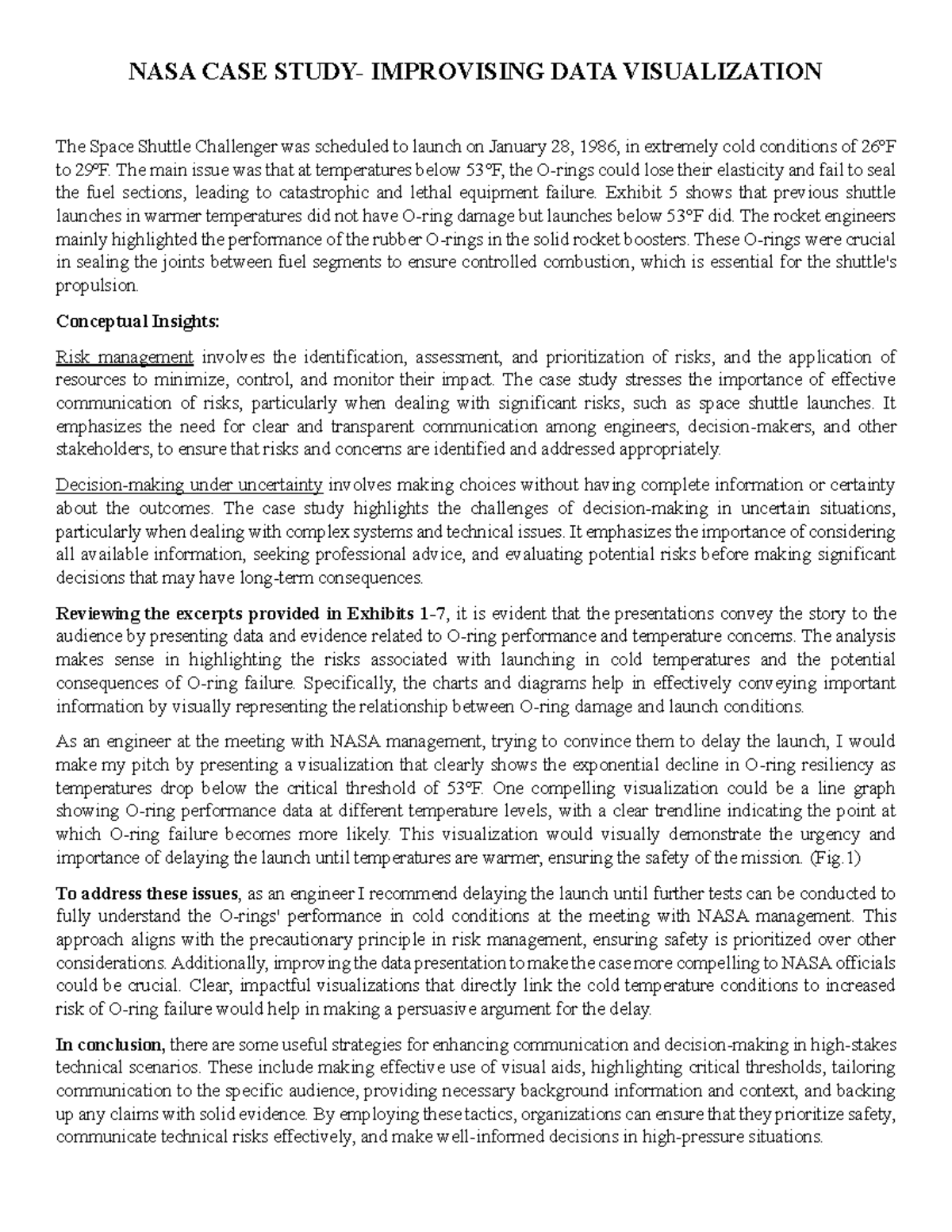 NASA A2- Akshita - NASA case study - NASA CASE STUDY- IMPROVISING DATA ...