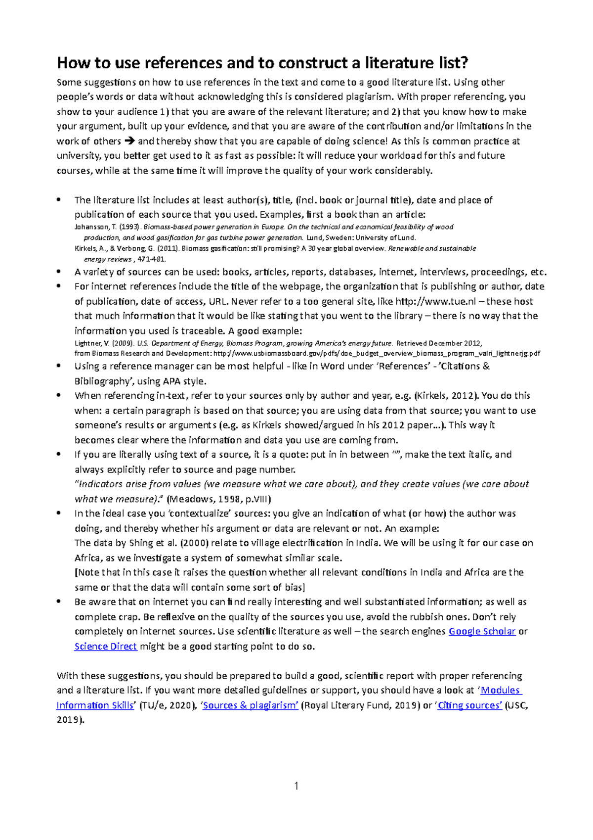 How to use references and construct a reference list - How to use references and to construct a ...