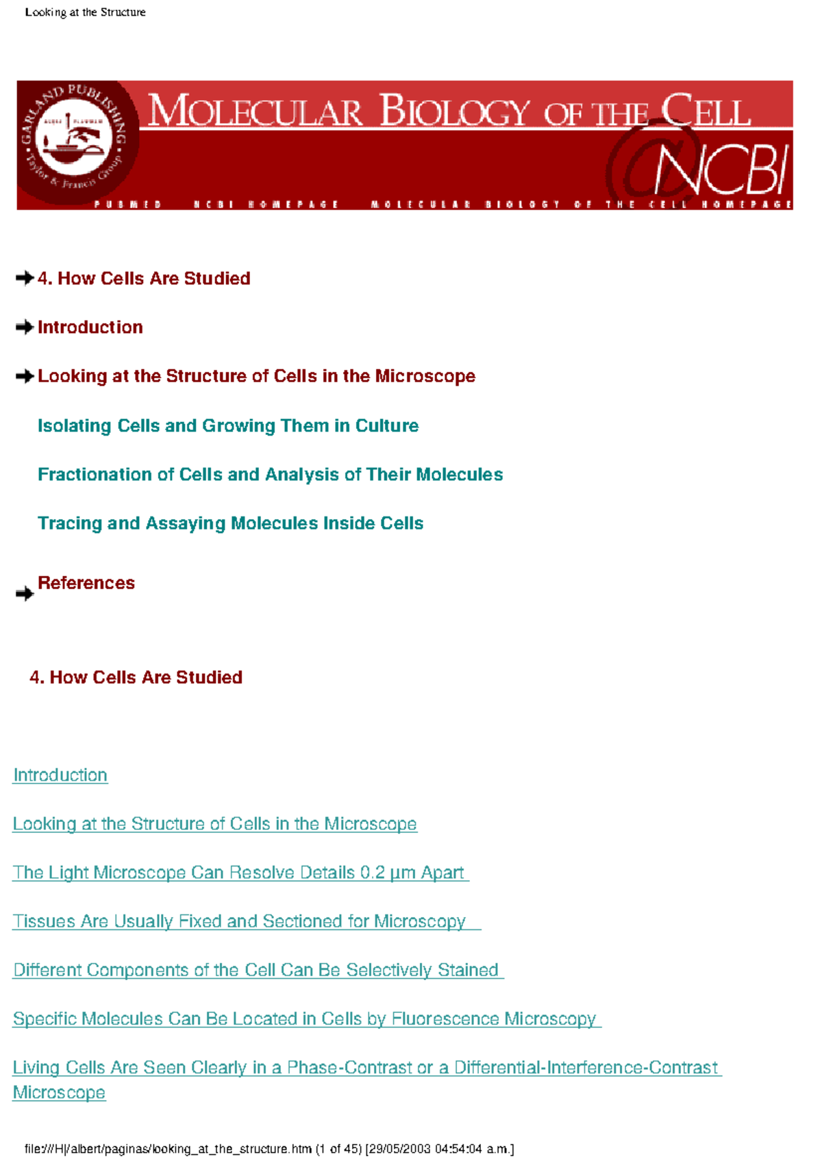 Molecular Biology of the Cell Full Book Alberts-part 4 - How Cells Are ...