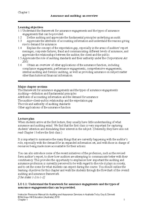 Chapter 6 Topic 5 Assessing inherent risk and other specific business ...