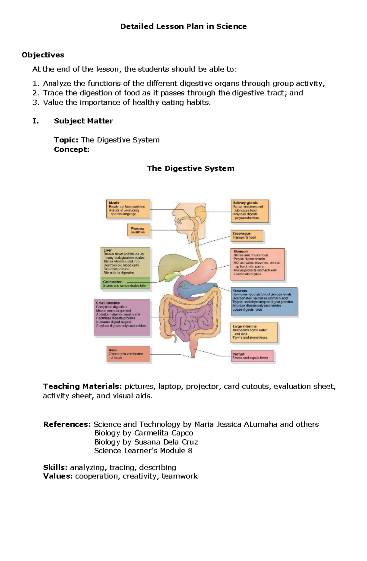 Final-demo - Lesson Plan - Detailed Lesson Plan in Science Objectives ...