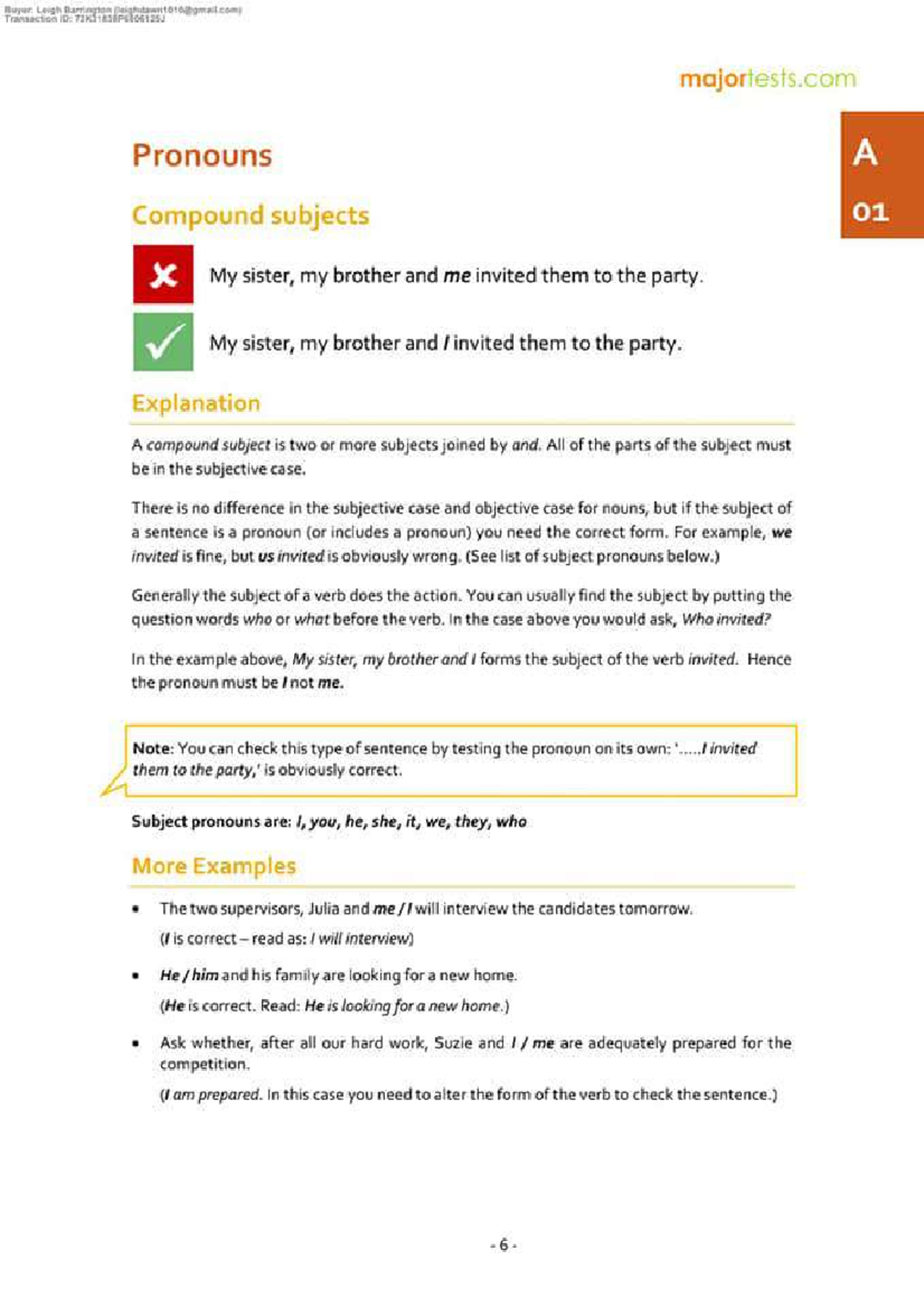 50 rules - heah - Buyer: Leigh Transaction majortests Pronouns A ...