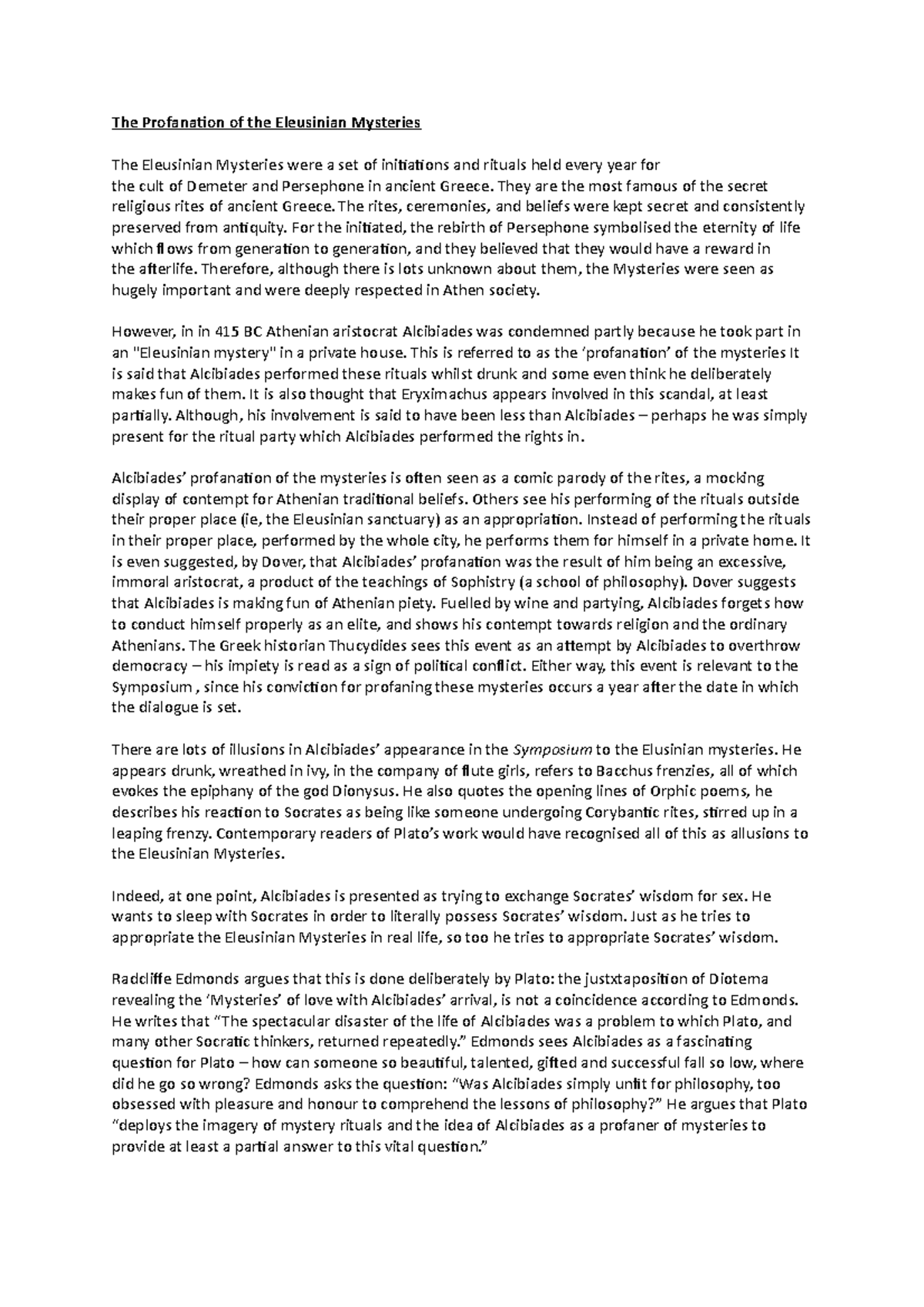 Profanation of the Mysteries Handout copy - The Profanation of the ...