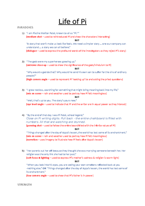 Grade 12 HL Life of Pi Question Book - ESSAY & CONTEXTUAL QUESTIONS ...