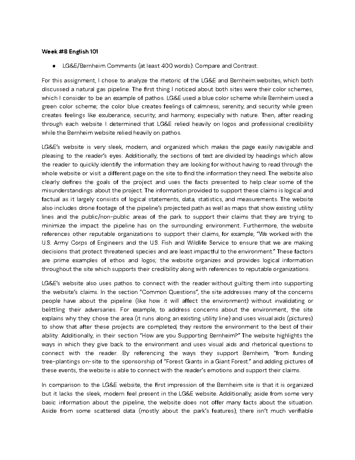 Week #8 English 101 - Week #8 Discussion Board Post Response. - Week #8 ...