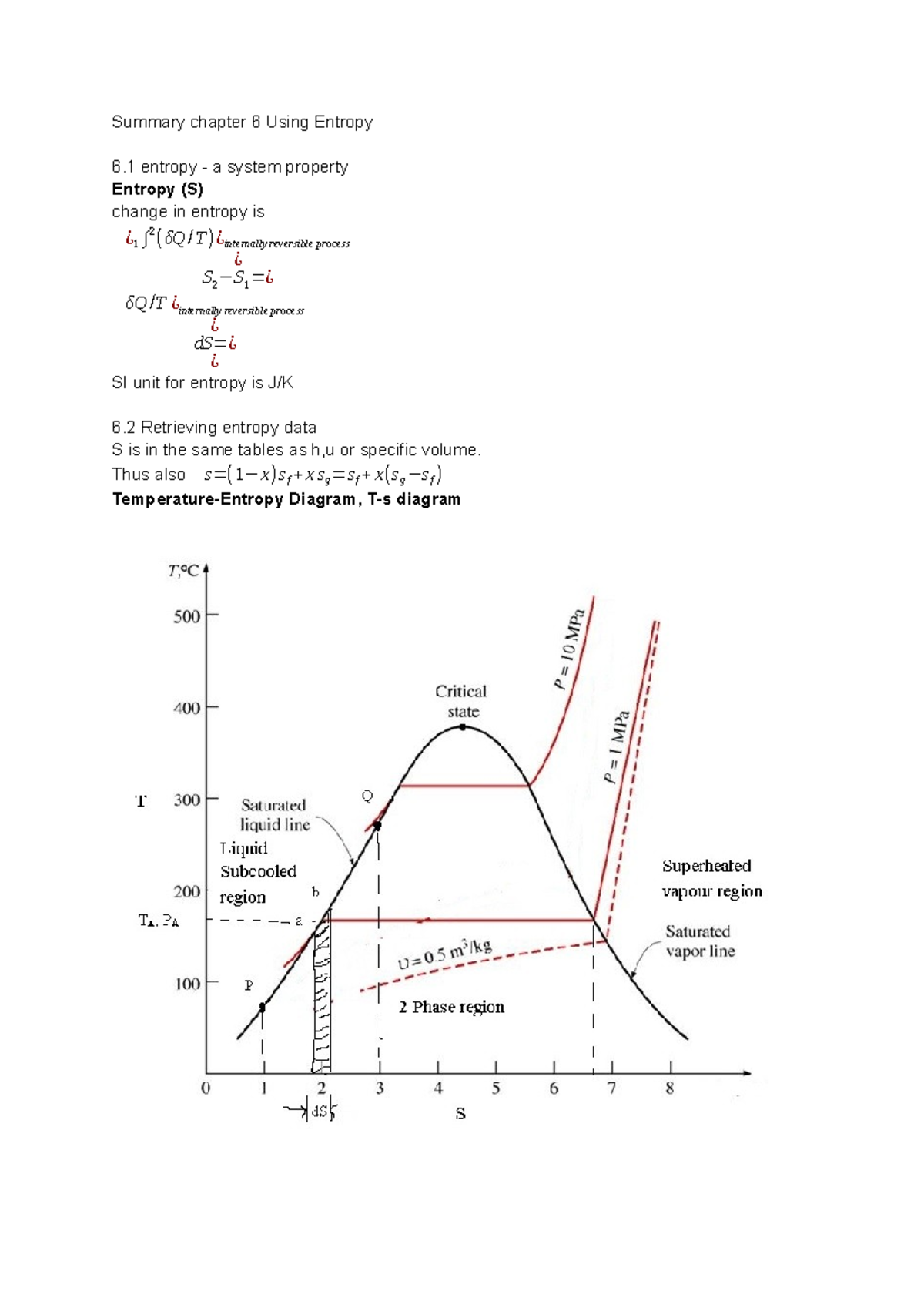 Summary chapter 6 Using Entropy - Summary chapter 6 Using Entropy 6 ...
