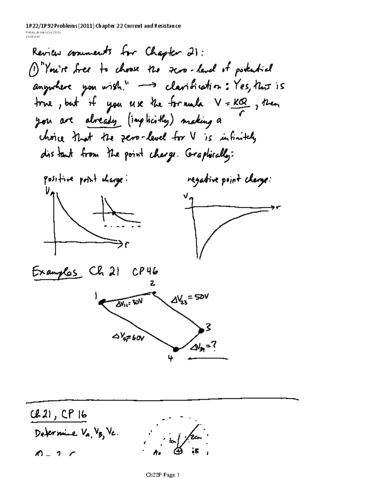 Electromagnetism, Optics, and Modern Physics Lecture notes, lectures 22 ...