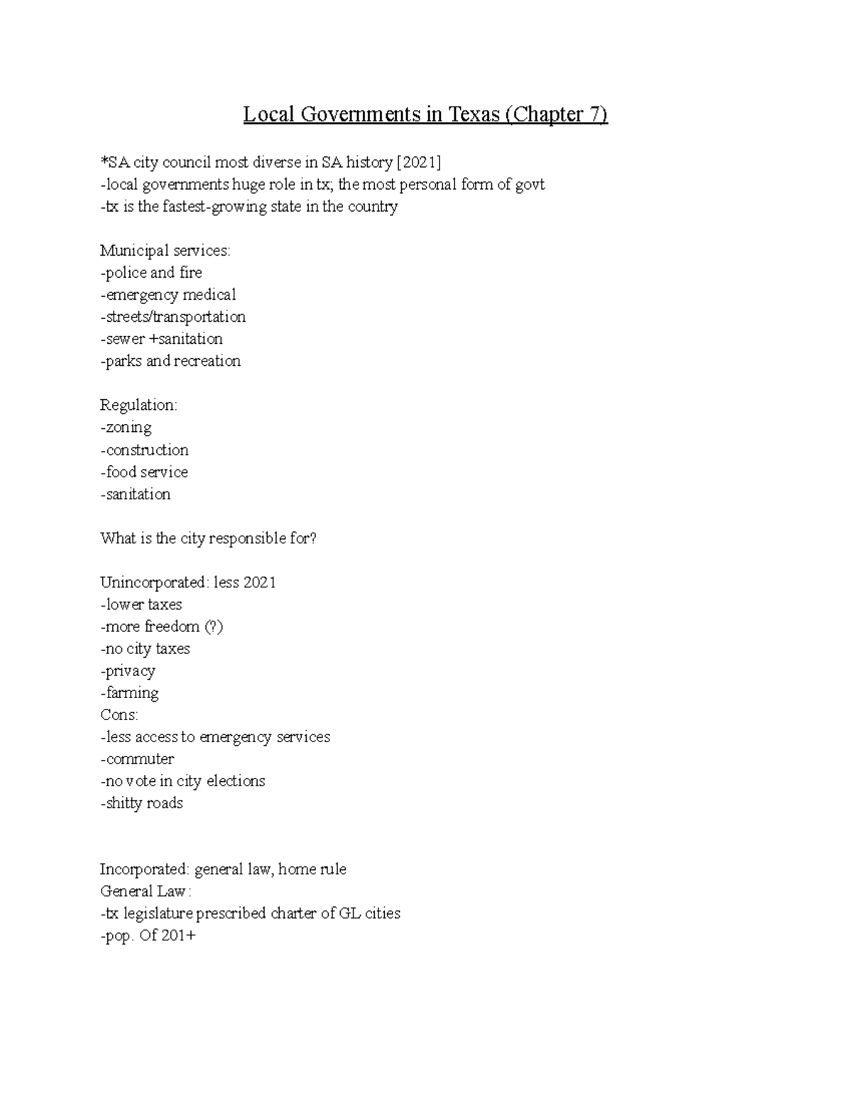 Local goverments in tx chapter 7 - Local Governments in Texas (Chapter ...