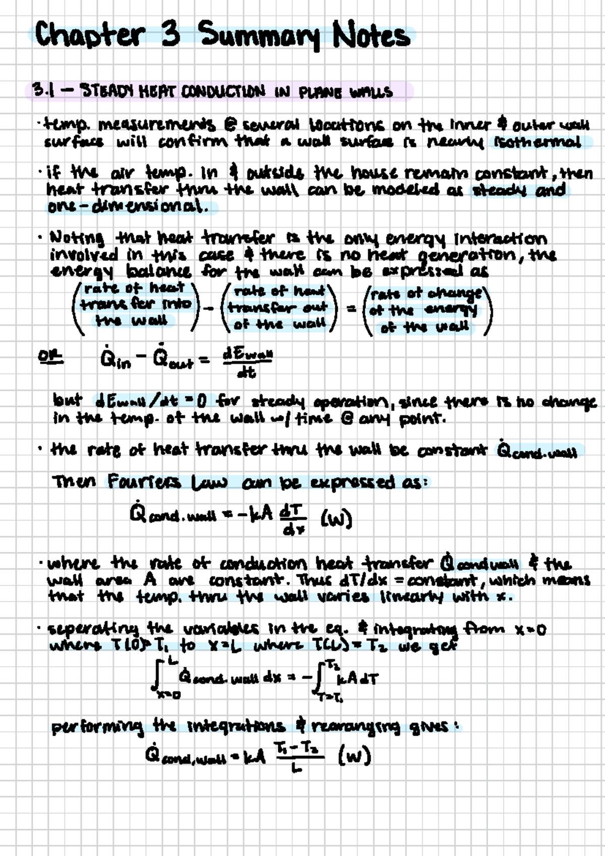 Homework 3 - problems for reference - Chapter 3 Summary Notes 3. 1 ...