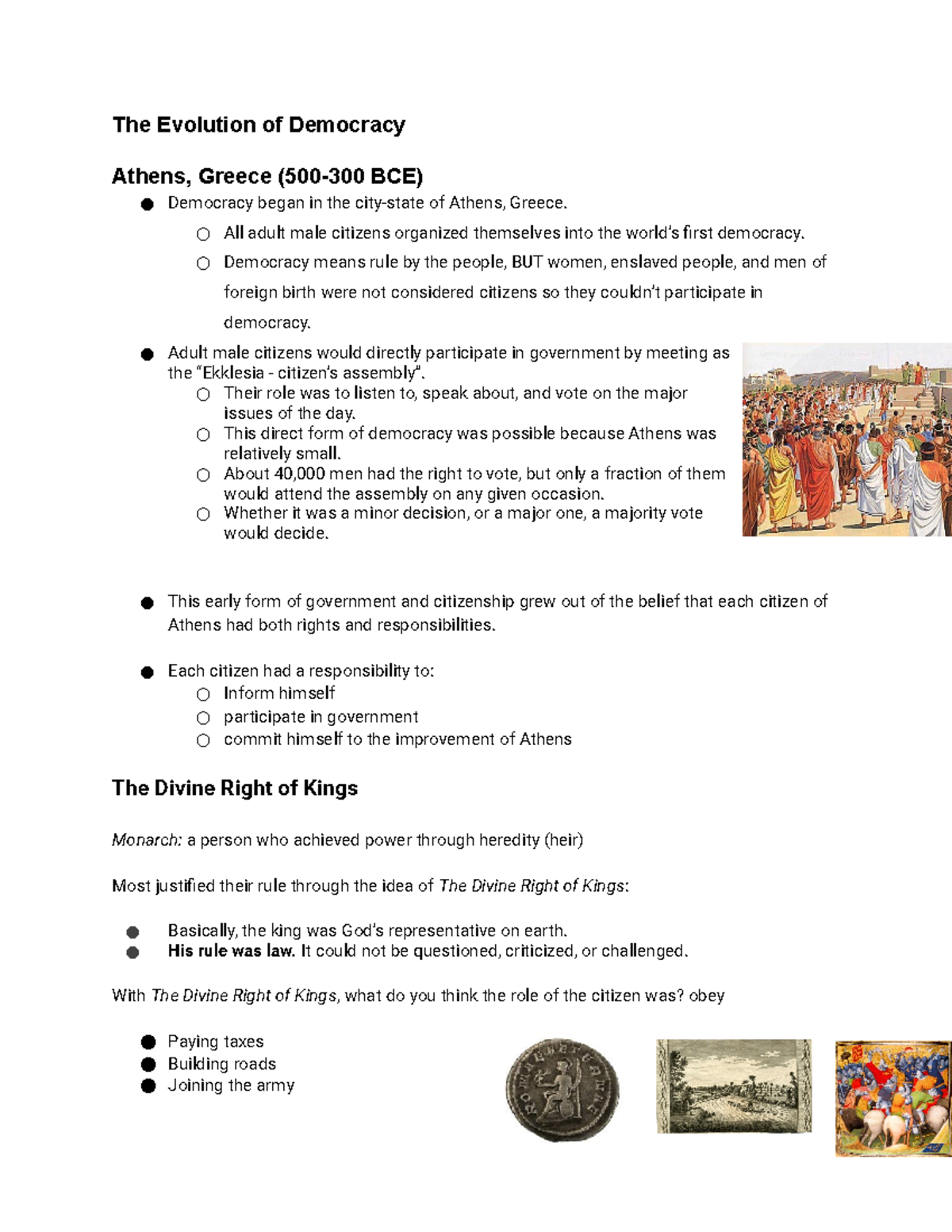 The Evolution of Democracy Notes - The Evolution of Democracy Athens ...