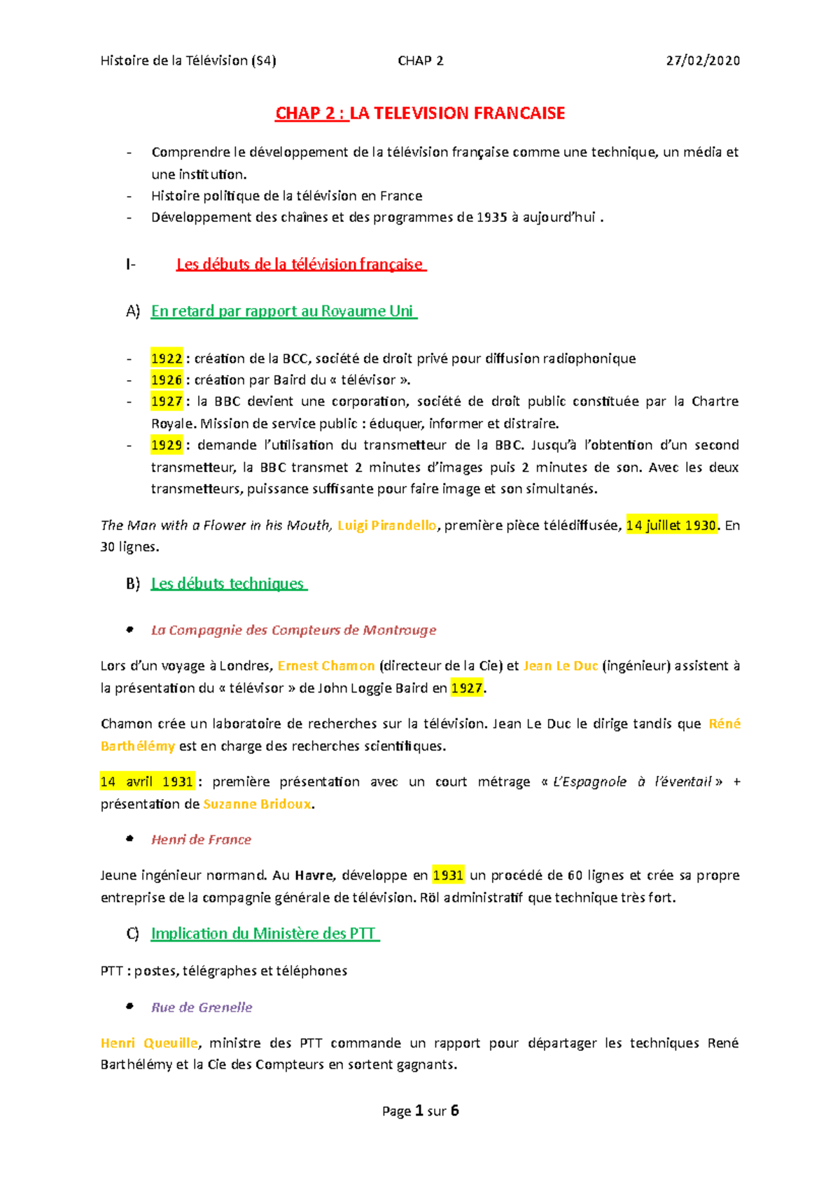 CHAP 2 TELE - CHAP 2 : LA TELEVISION FRANCAISE Comprendre le ...