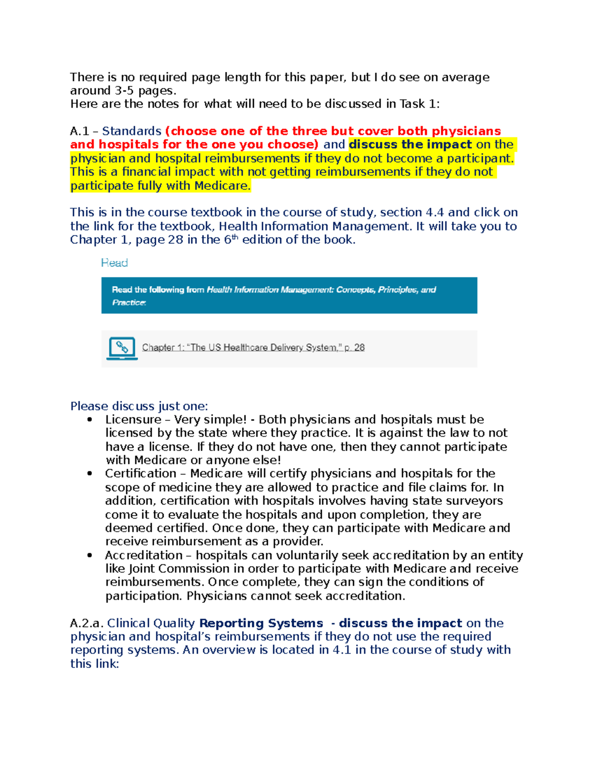 C799 Pam Task 1 Notes and Tips - There is no required page length for ...