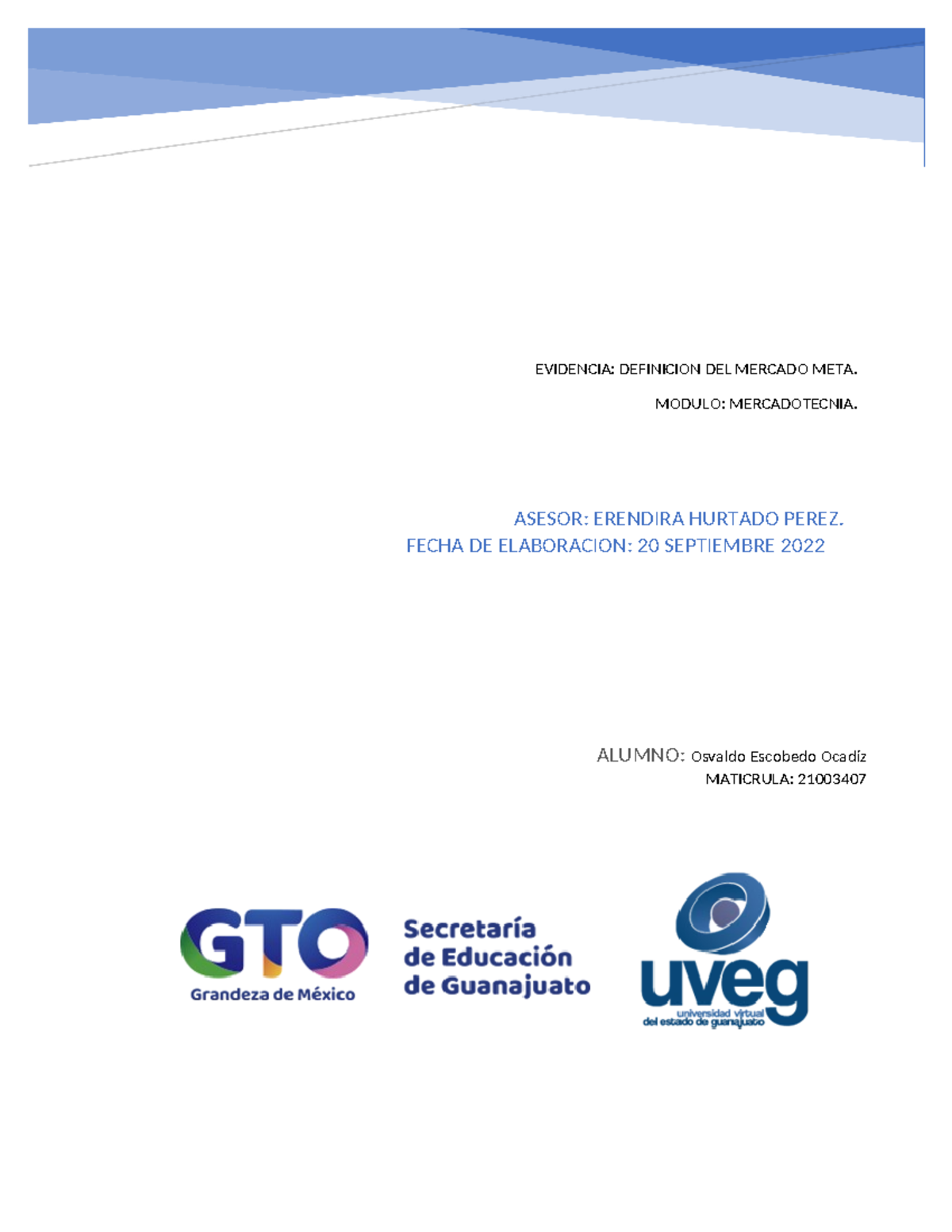 Escobedo Osvaldo Mercado META - EVIDENCIA: DEFINICION DEL MERCADO META ...