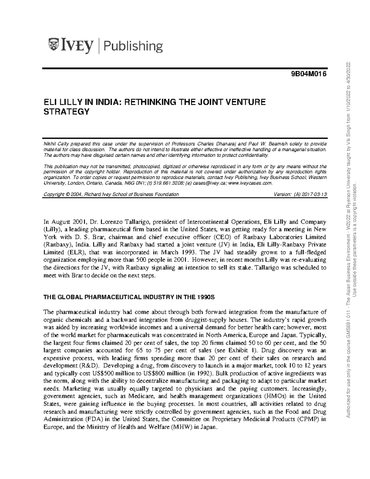 GMS691 Midterm Case Study - Cgms 691 - Toronto Met - Studocu