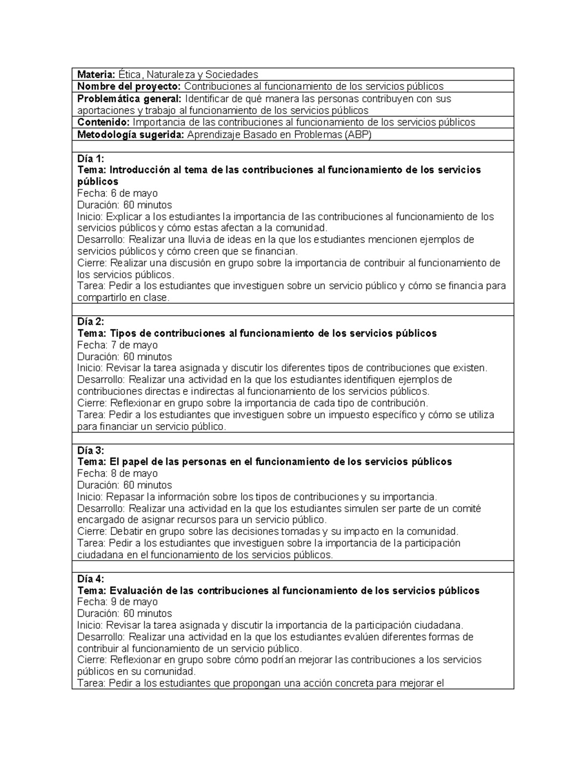 Semana 32 Quinto ENS - tareas - Materia: Ética, Naturaleza y Sociedades ...