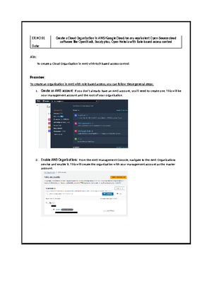 CS3691-EIOT LAB EXP 1&2 - CS3691-EMBEDDED SYSTEMS AND IOT LAB EXPERIMENTS EXP NO 1: Write 8051 ...