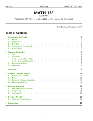 MATH 135 Extra Practice 5 - James Ah Yong MATH 135 Fall 2020: Extra Practice 5 Warm-Up Exercises ...