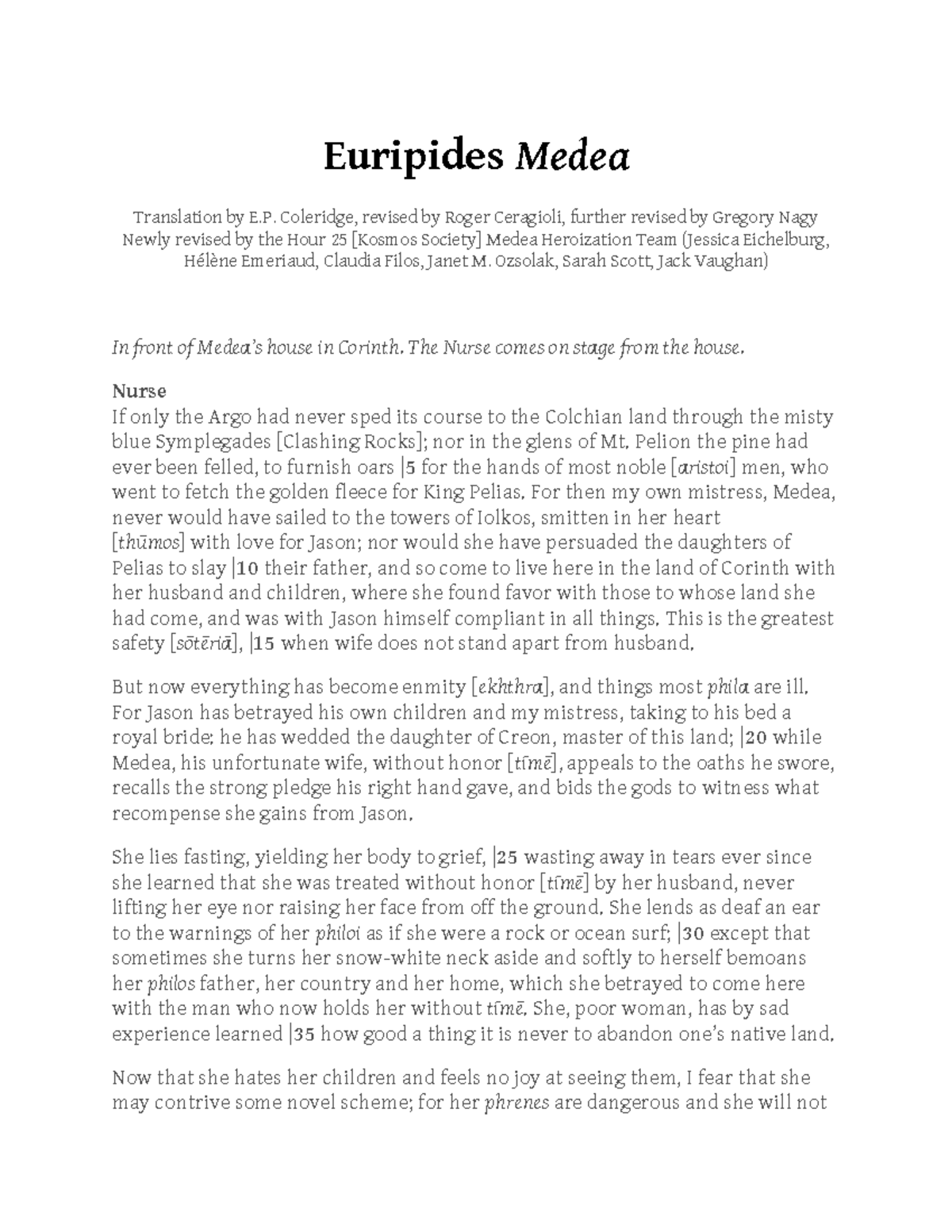Euripides-Medea - PDF of Medea - Euripides Medea Translation by E ...