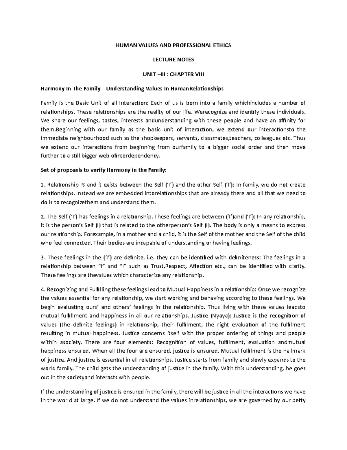 UHV unit-3 - AI NOTES - HUMAN VALUES AND PROFESSIONAL ETHICS LECTURE ...