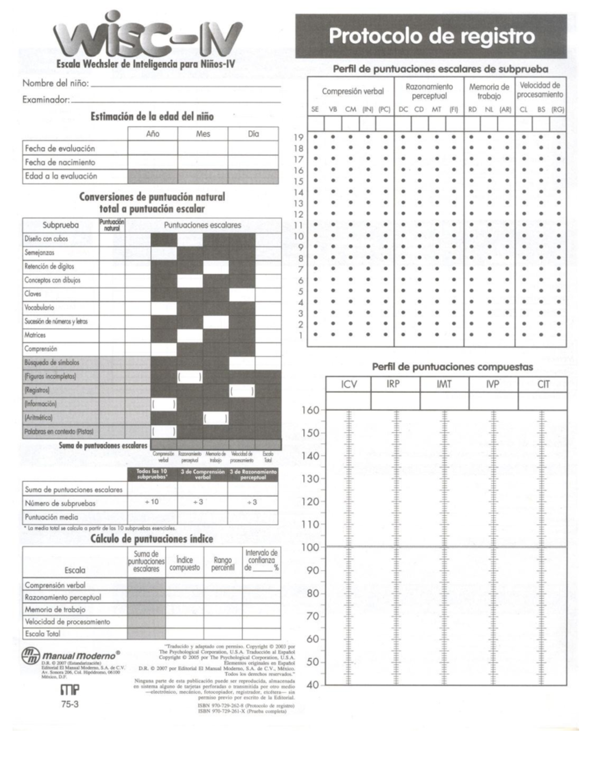 Protocolo WISC-IV - hola mundo estos son archivos de psicologia ...