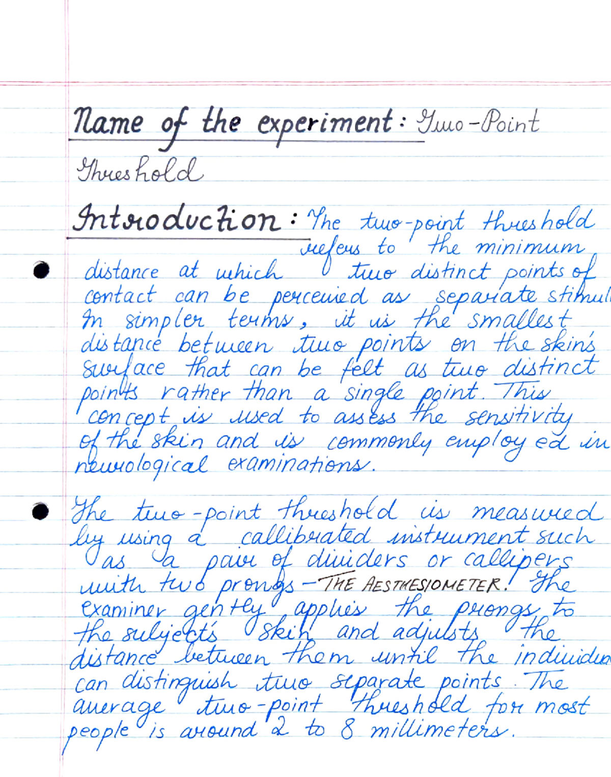 Two point threshold - lame of hues hold the ntrodvction : Yhe tuo point ...