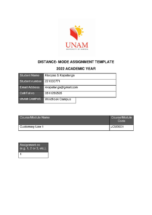 221000771 JCU3601 Assignment no 2 - DISTANCE- MODE ASSIGNMENT TEMPLATE ...