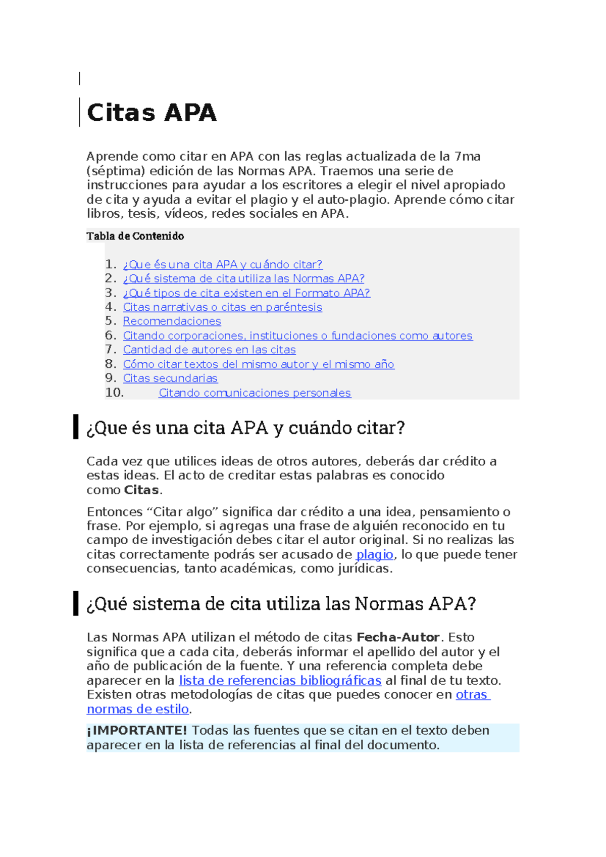 Cita textual corta - Citas APA Aprende como citar en APA con las reglas ...