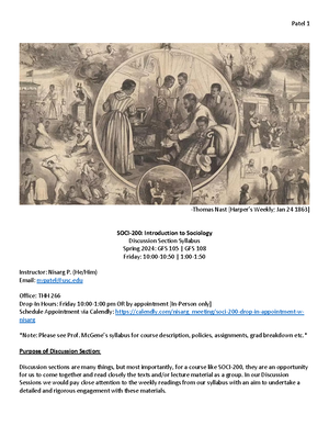 Final Exam SOCI200 - Final Exam Introduction to Sociology, Spring 2021 ...