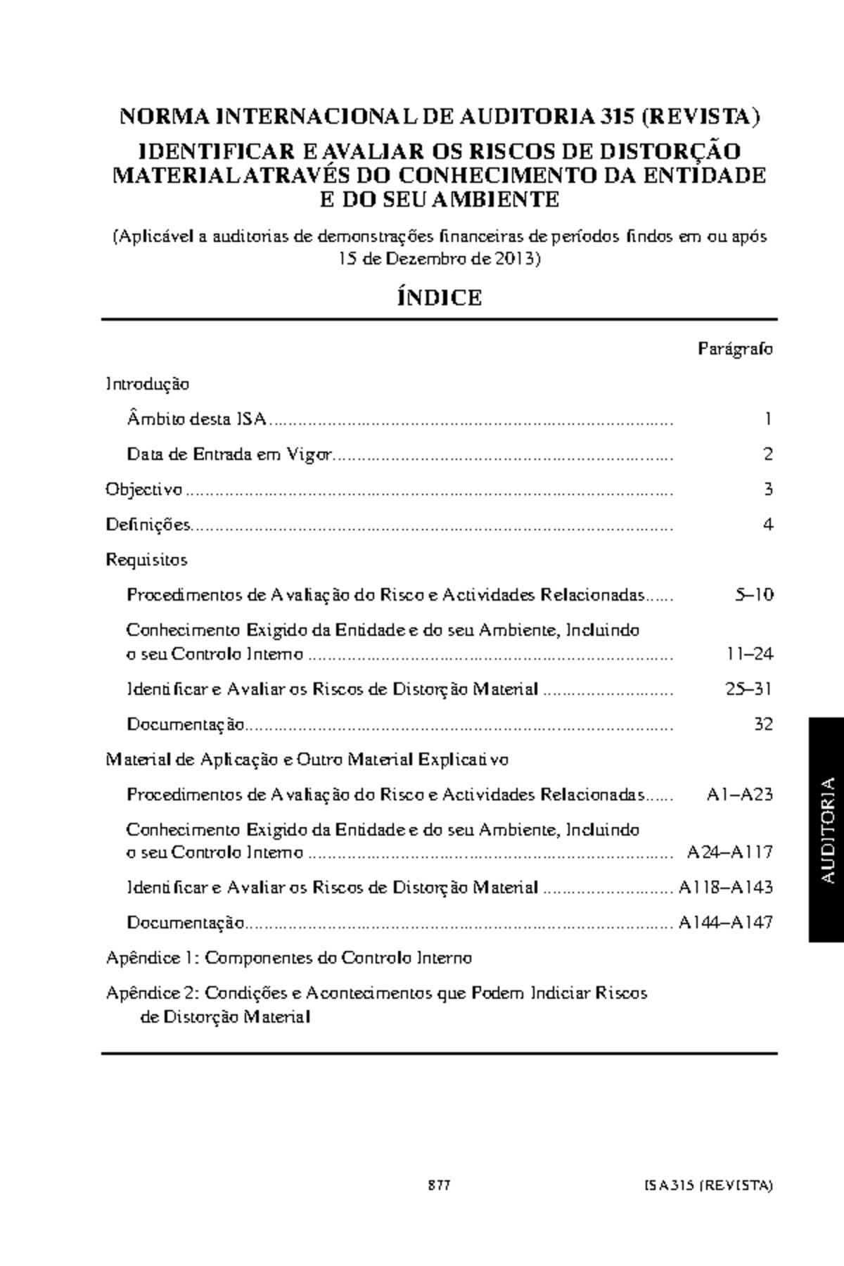 A046 2012 Iaasb Handbook ISA 315 Revista PT - AUDITORIA NORMA ...
