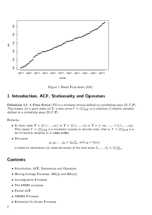 Intro to time series - GIM 2 - Introduction to Time Series Analysis. Lecture 1. Peter Bartlett 1 ...