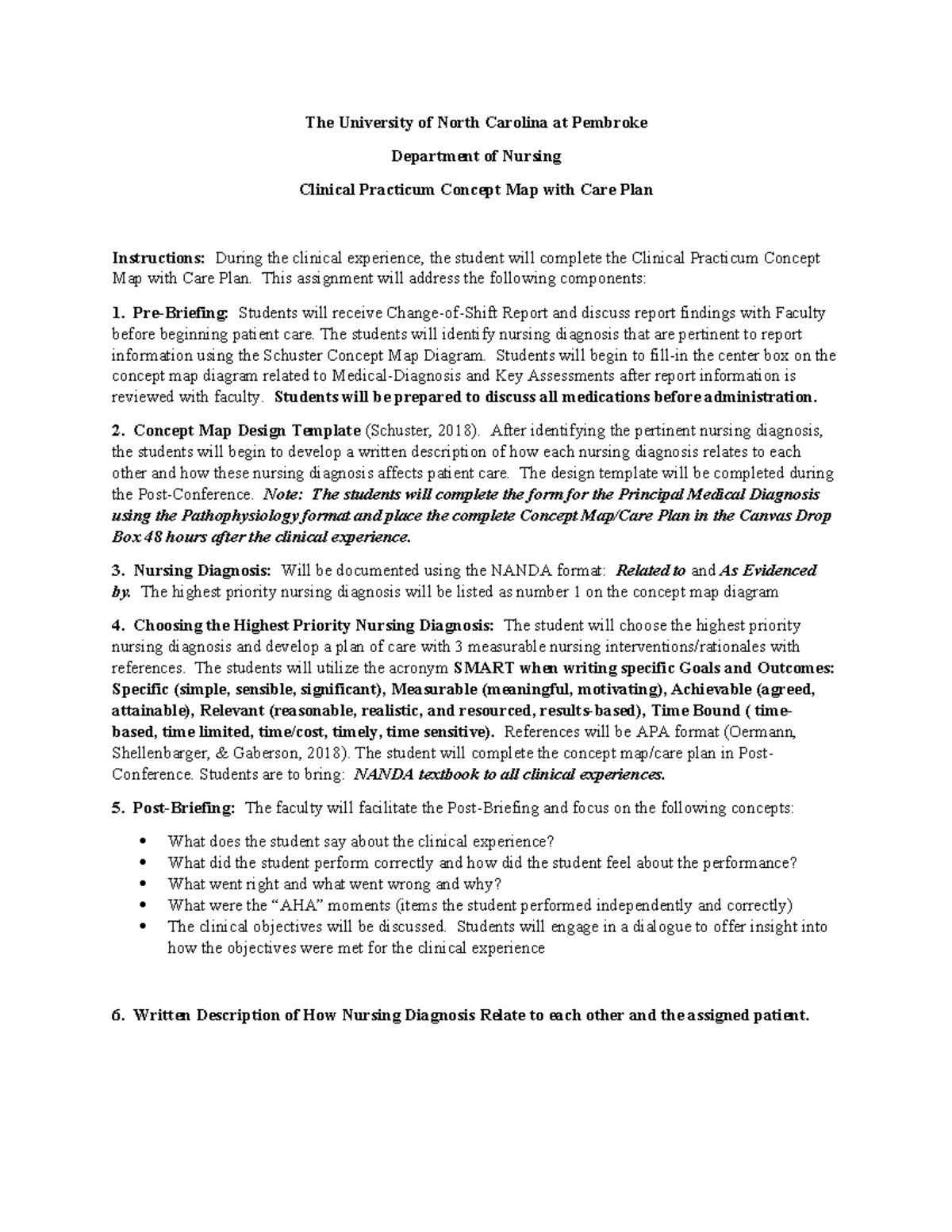 Leadership care plan - Care plan - The University of North Carolina at ...