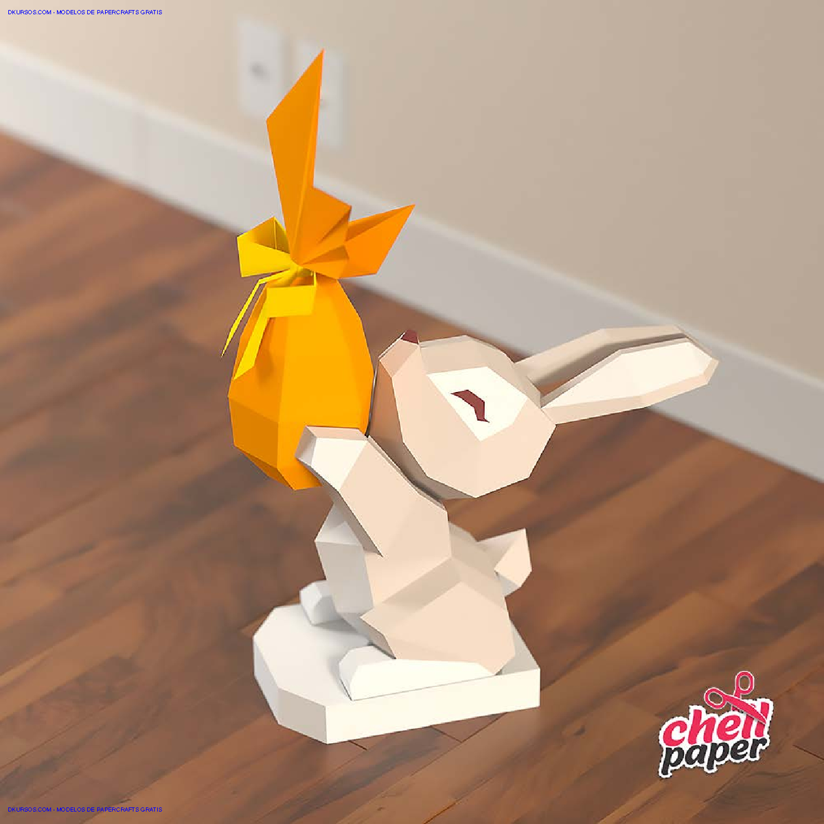 Conejo Sentado By Chell Paper - DKURSOS - MODELOS DE PAPERCRAFTS GRATIS ...