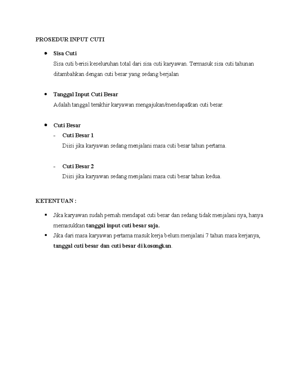 Prosedur Input CUTI - Informatic and management - PROSEDUR INPUT CUTI ...