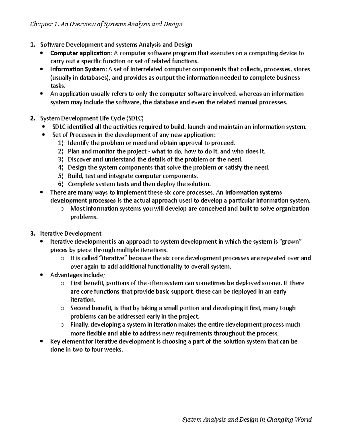Chapter 1 - Lecture notes 1 - Chapter 1: An Overview of Systems ...