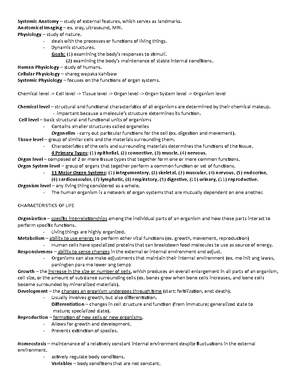 Anatomy AND Physiology BY KAT - ANATOMY & PHYSIOLOGY NOTES BSN – I CHAP ...