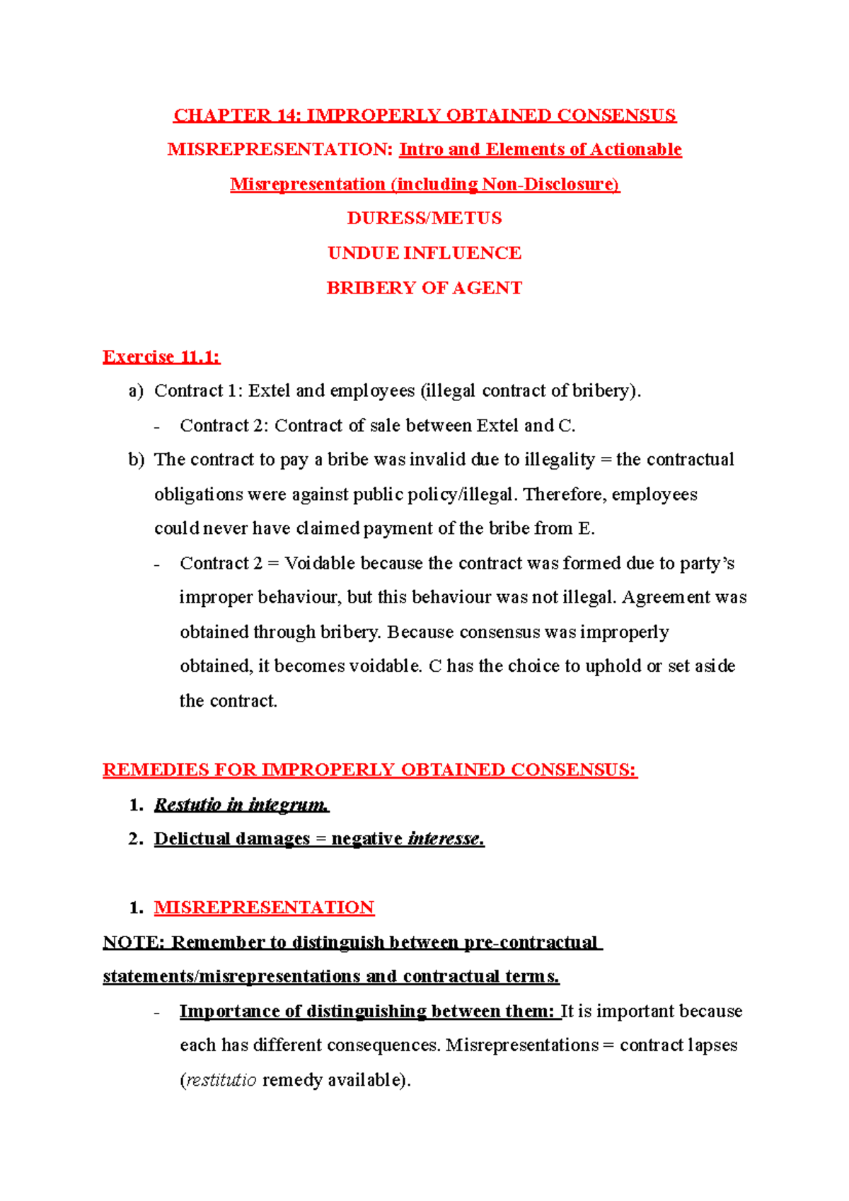 Topic 14 Improperly Obtained Consensus - CHAPTER 14: IMPROPERLY OBTAINED CONSENSUS - Studocu