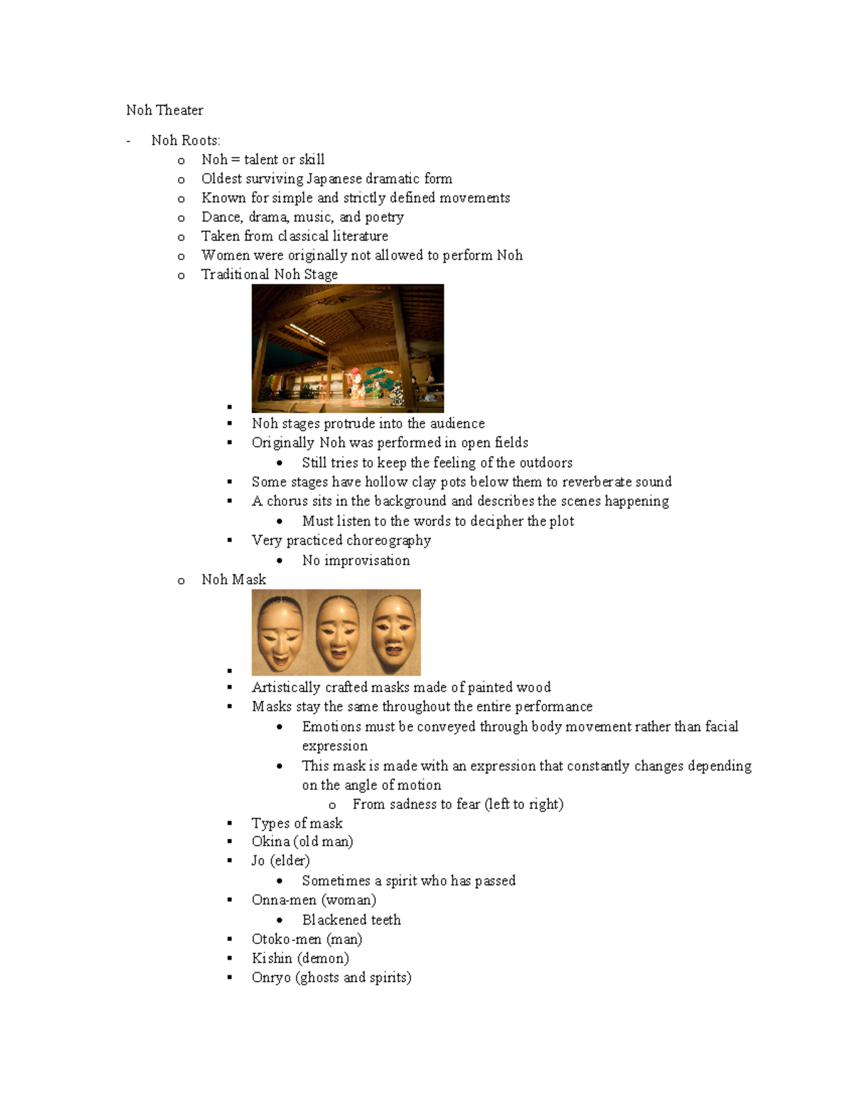 Kabuki Theater - Lecture notes for the course with Dr. Cynthia Bland ...
