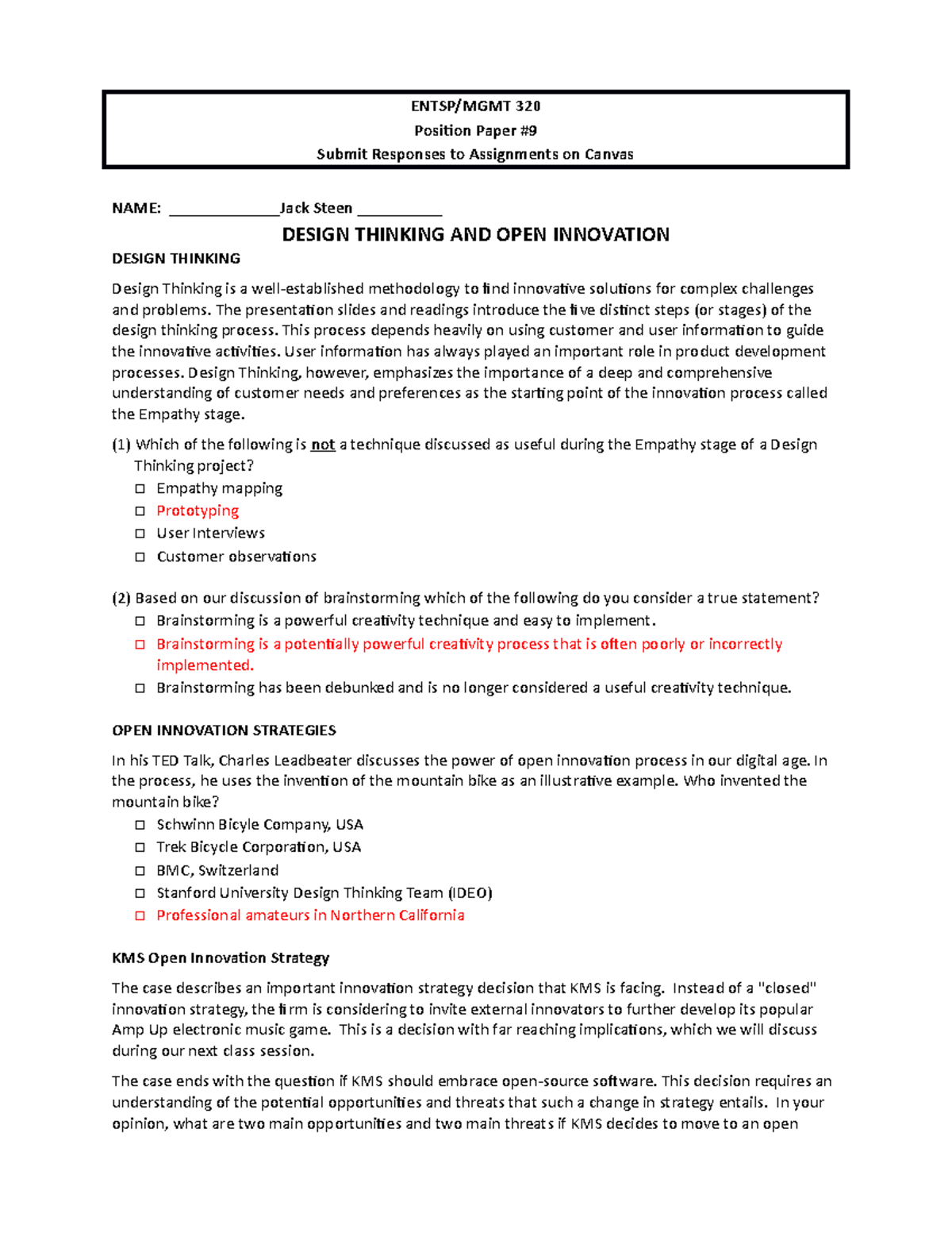MGMT 320 - Position Paper 9 DT2 Open Source Instructions-3 - ENTSP/MGMT 320 Position Paper ...