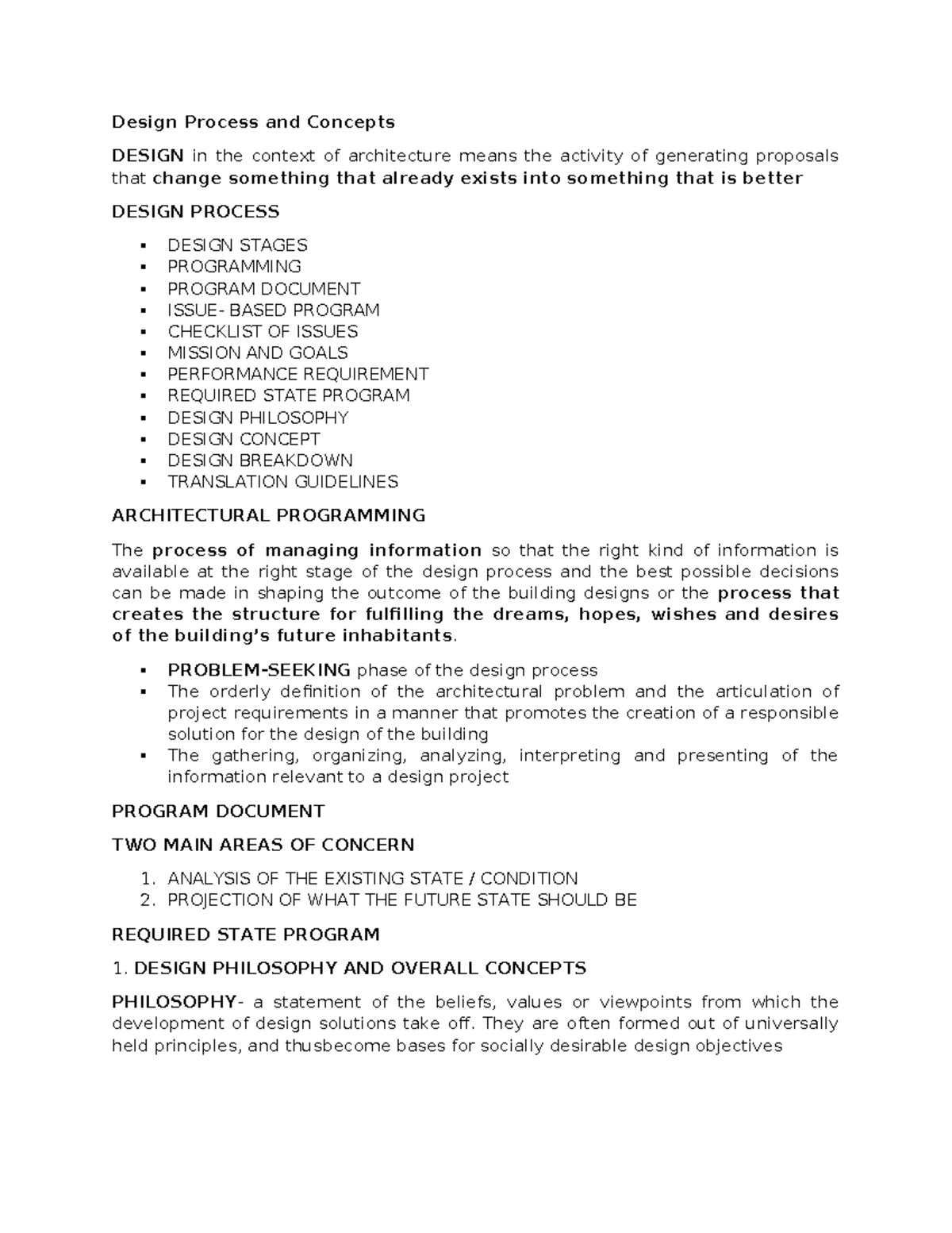 LEC Design Process, Concepts - Design Process and Concepts DESIGN in ...