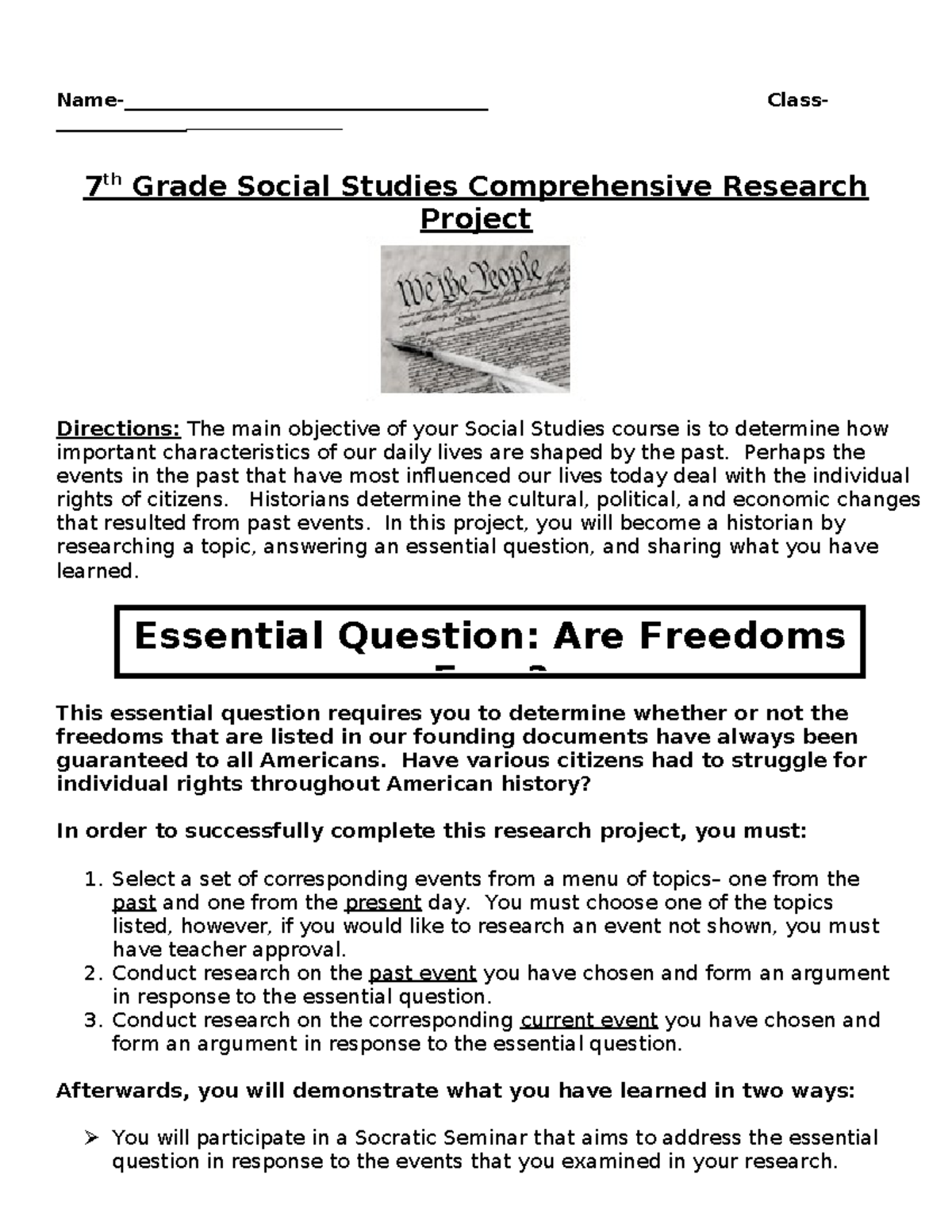 7th+Grade+SS+Comprehensive+Project with Hyperlinks to sources+updated ...