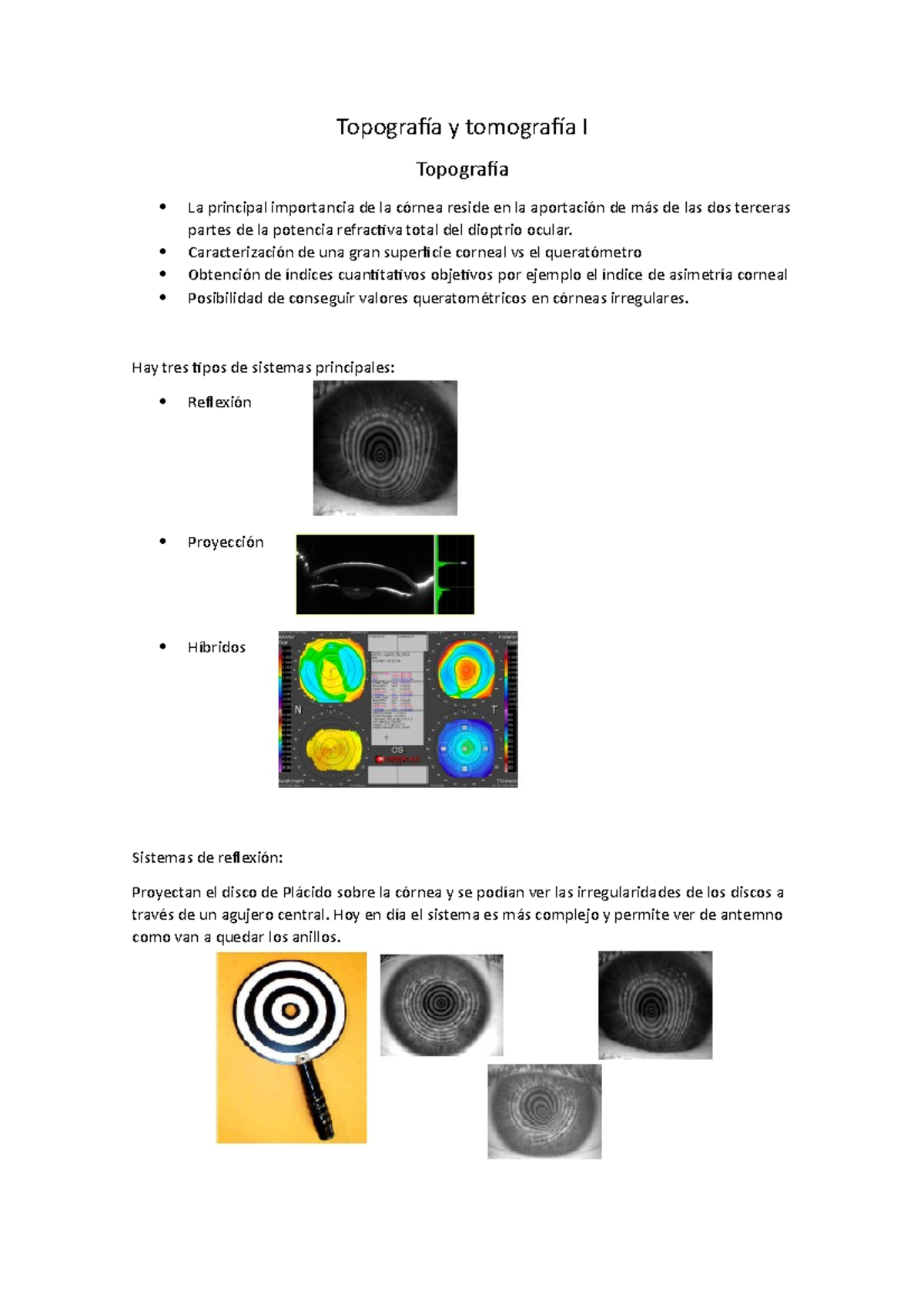Topografía y tomografía I - Topografía y tomografía I Topografía La ...