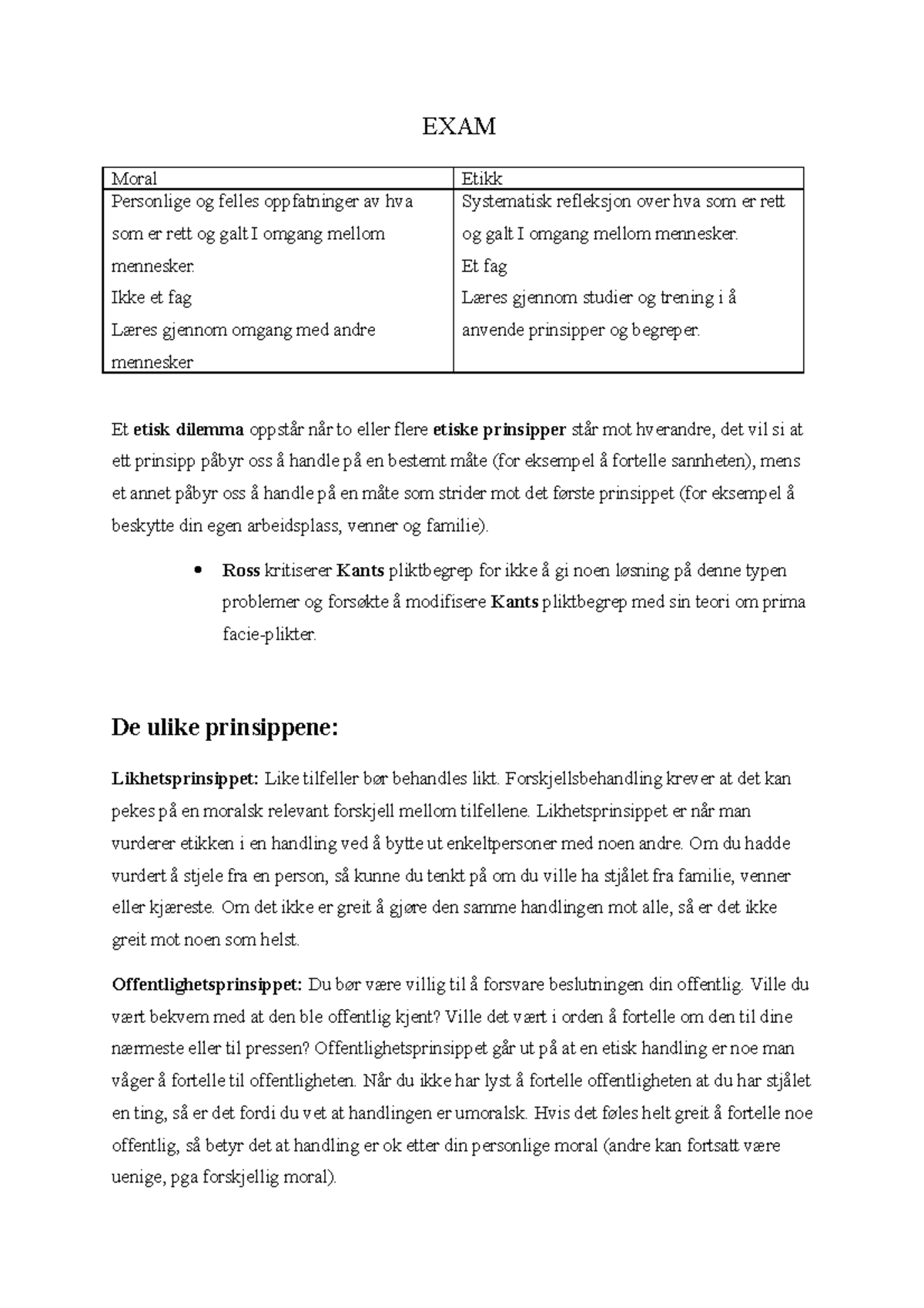 Etikk with the boys - EXAM Moral Etikk Personlige og felles ...