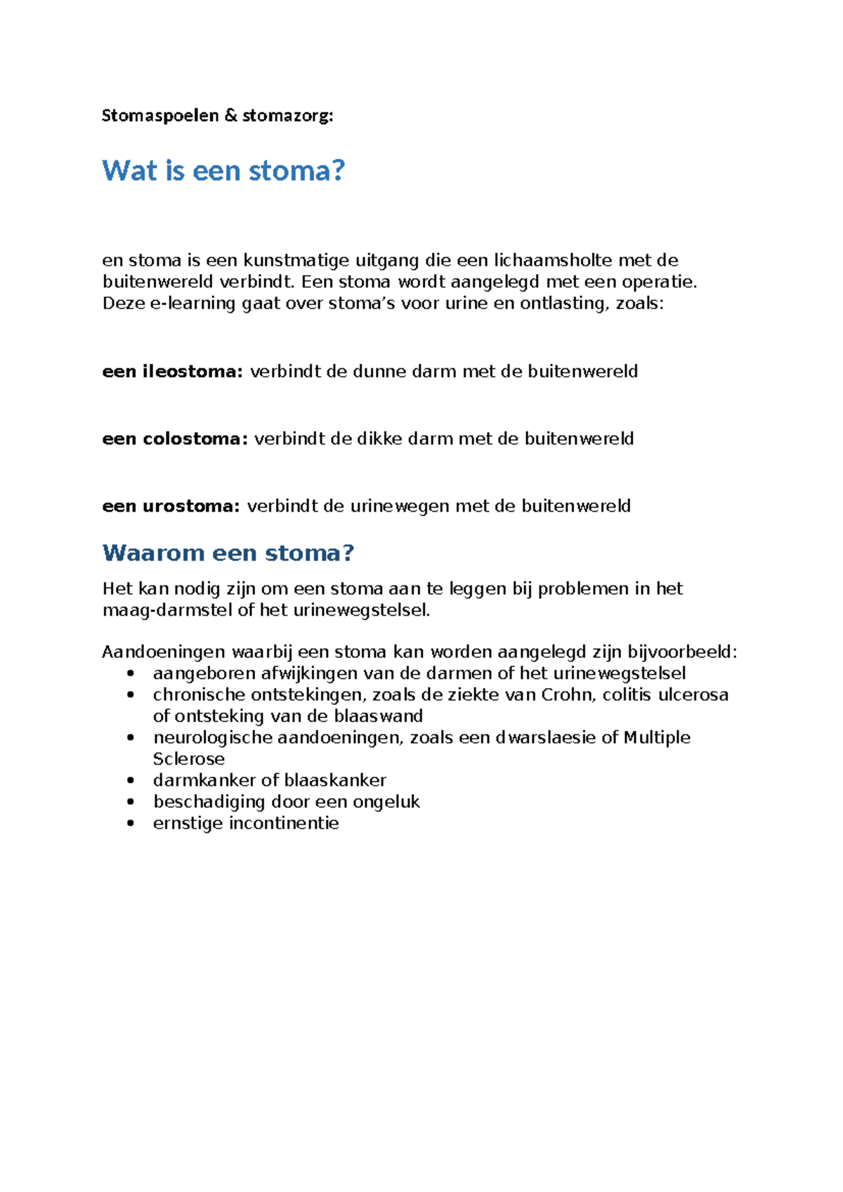 Stomaspoelen & stomazorg - Stomaspoelen & stomazorg: Wat is een stoma ...